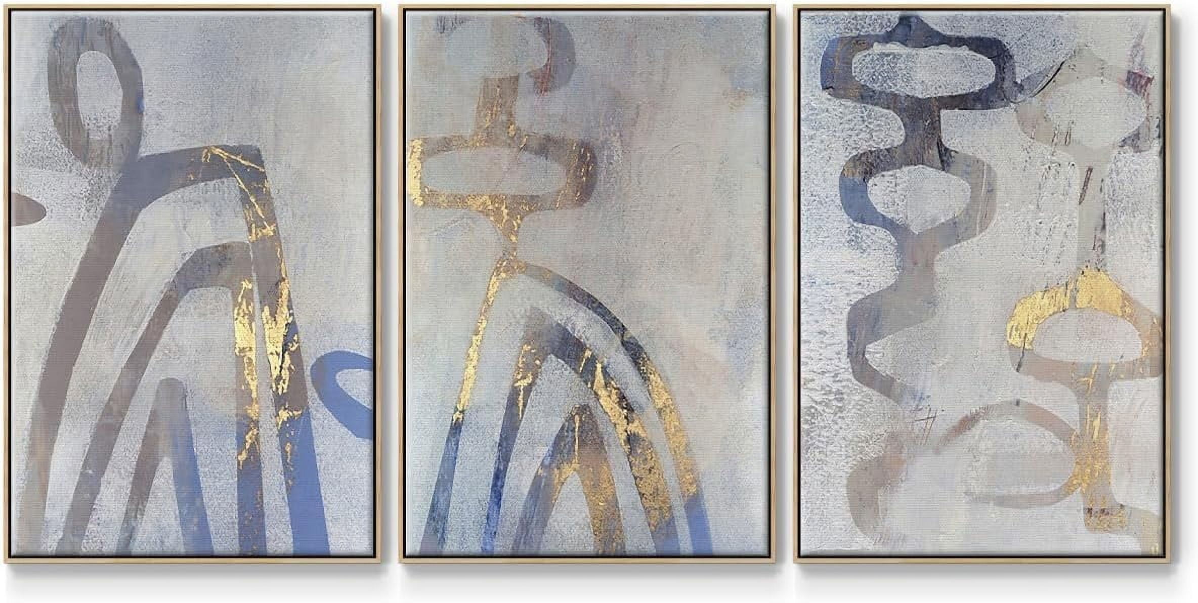 FCCUYE Canvas 3 Piece Wall Art Home Paintings & Prints White Abstract ...