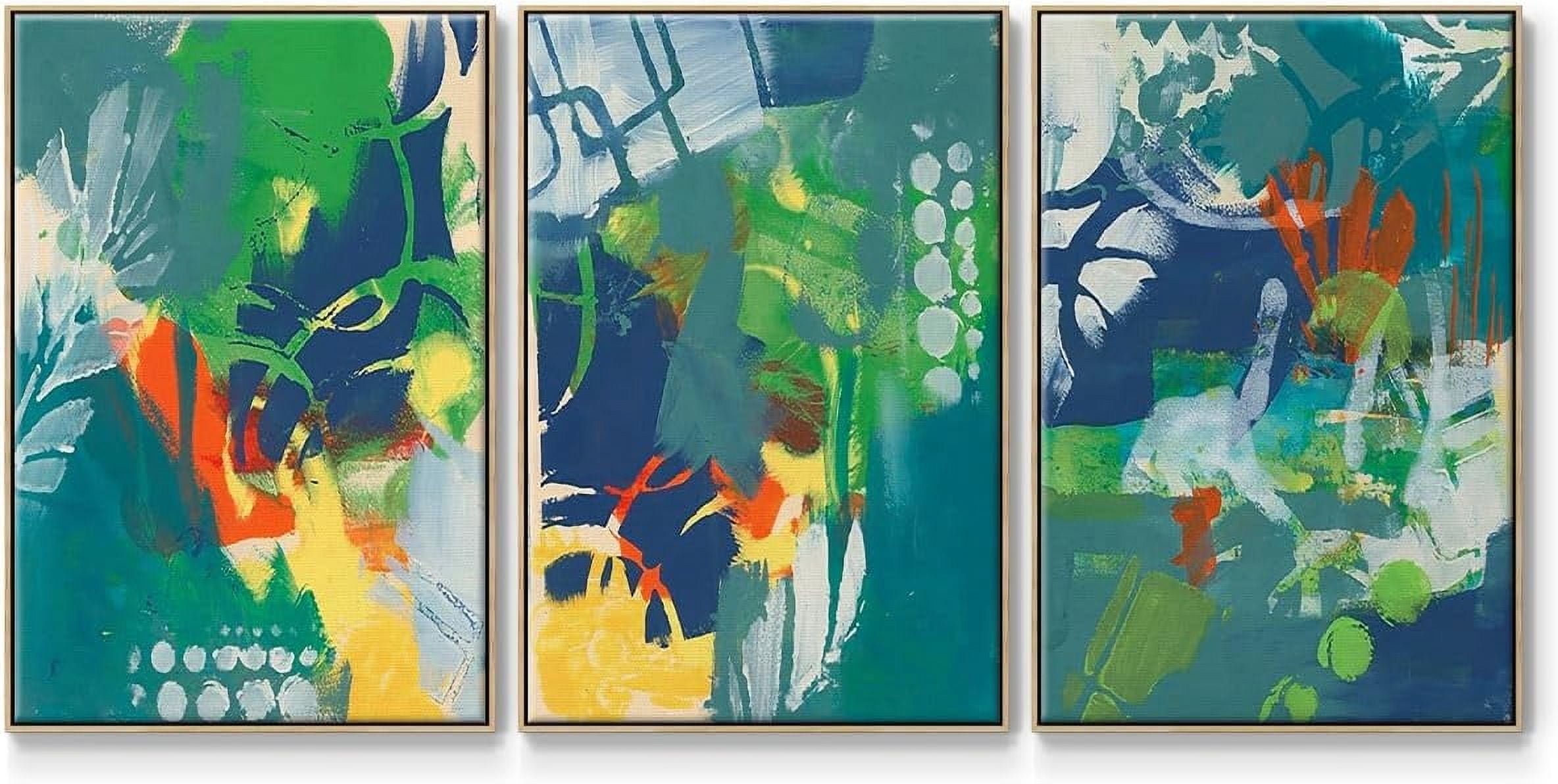 FCCUYE Canvas 3 Piece Wall Art Home Paintings & Prints White Abstract ...