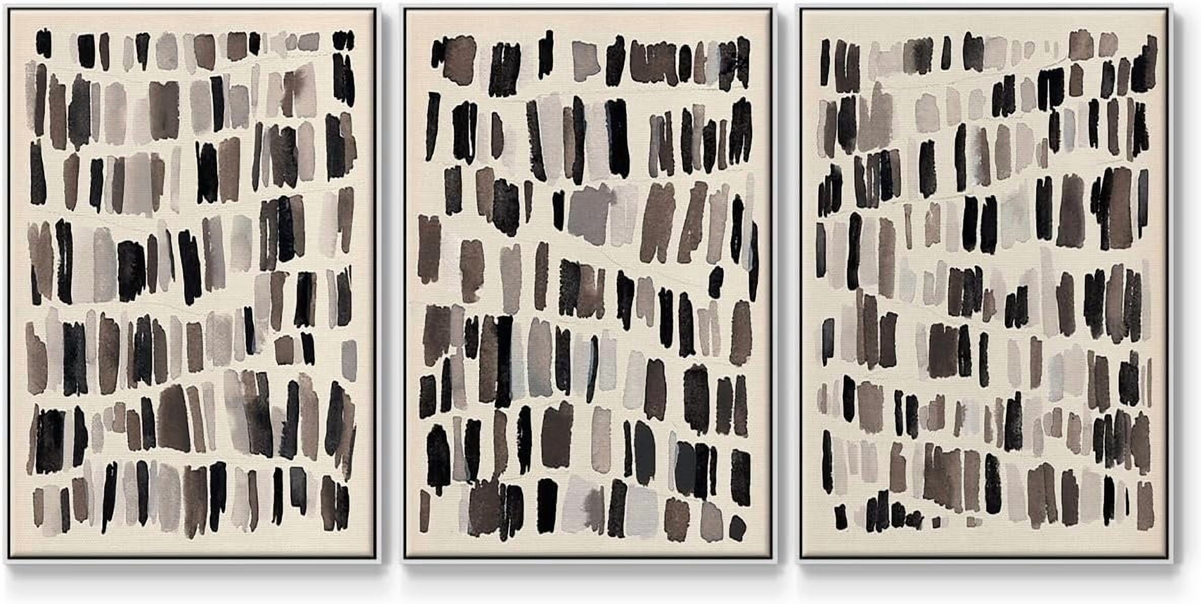 FCCUYE Canvas 3 Piece Wall Art Home Paintings & Prints White Abstract ...