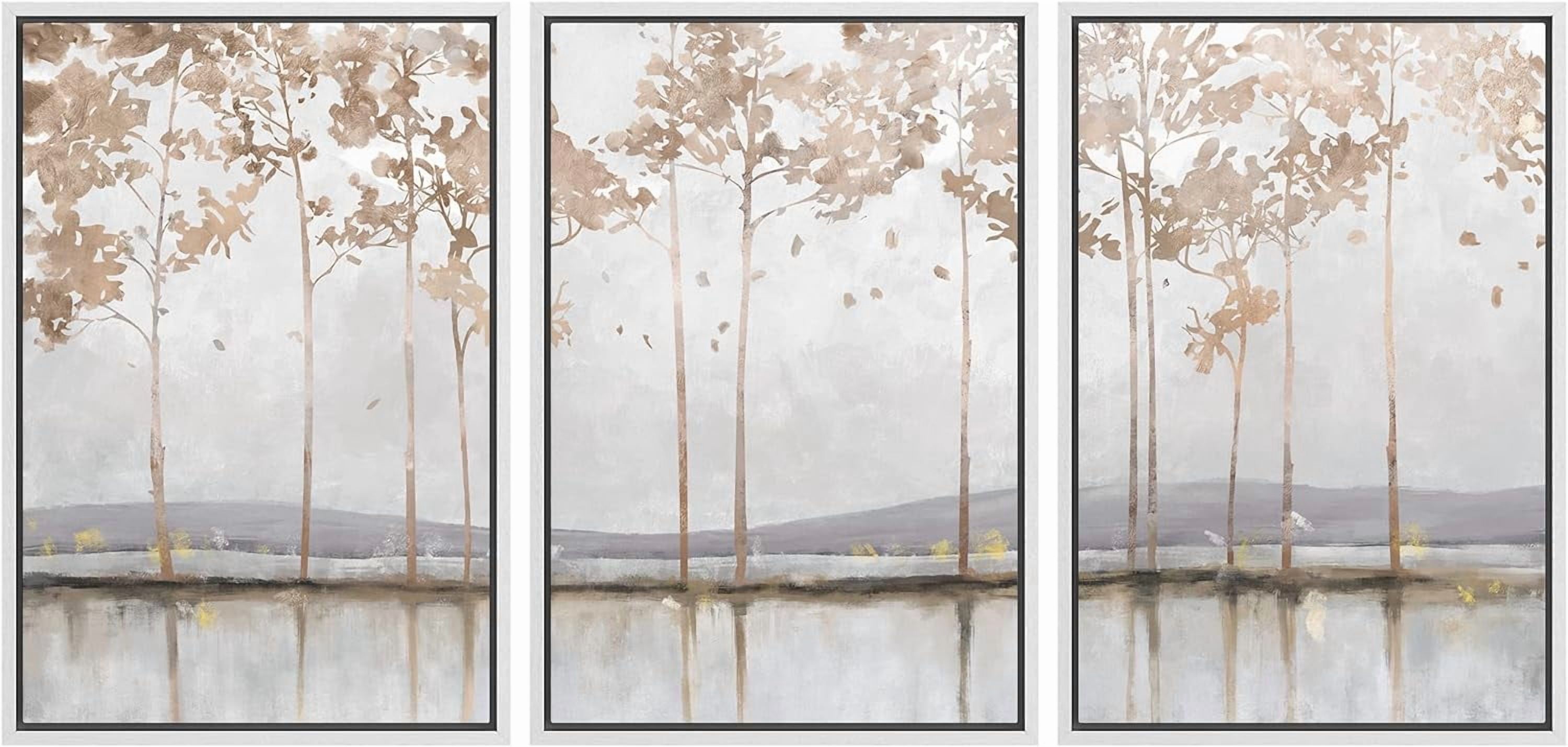 FCCUYE Framed Canvas Print Wall Art Set Soft Hydrangea Floral Subtle ...