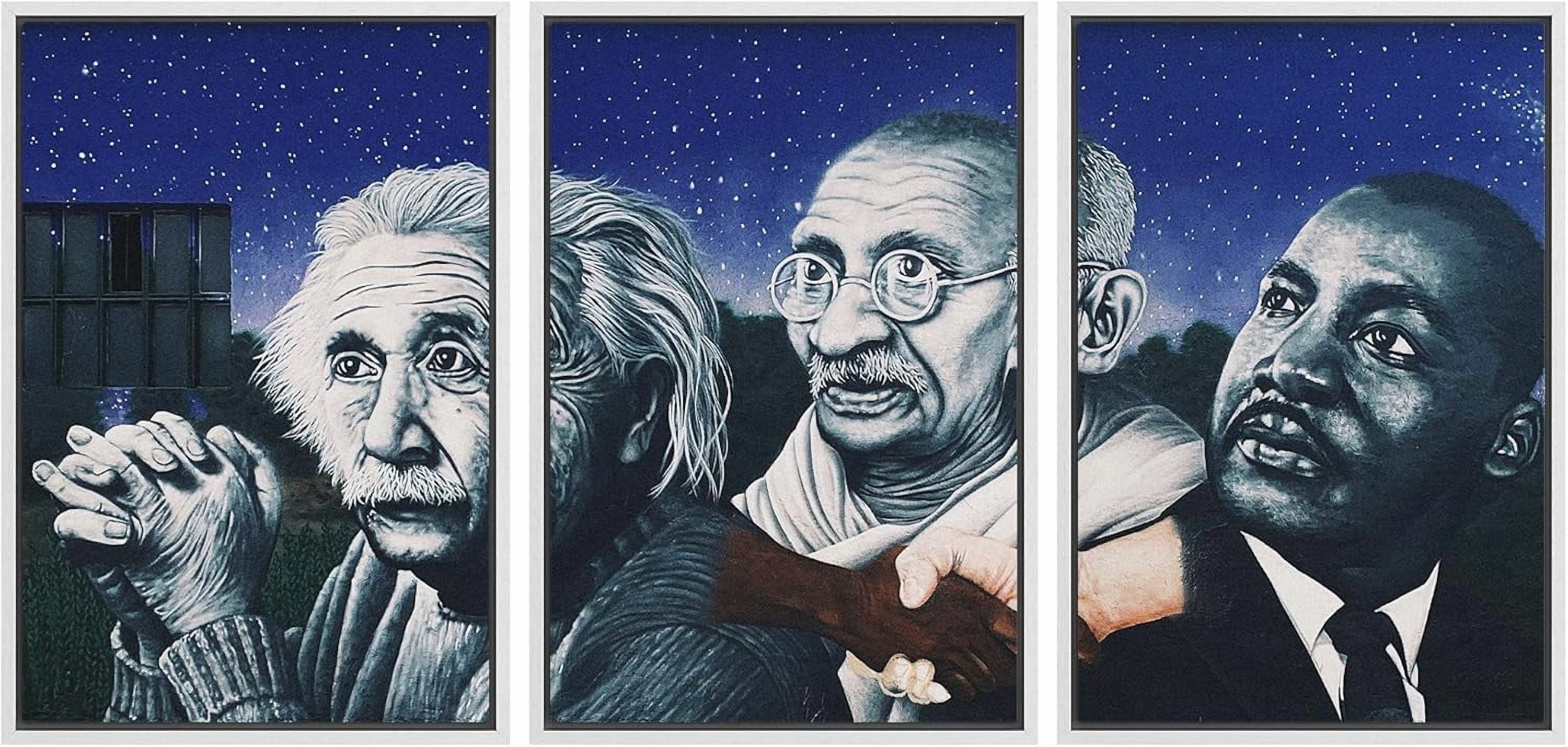 FCCUYE Framed Canvas Print Wall Art Set Spray Paint Style Andy Warhol Graffiti & Street Art ...