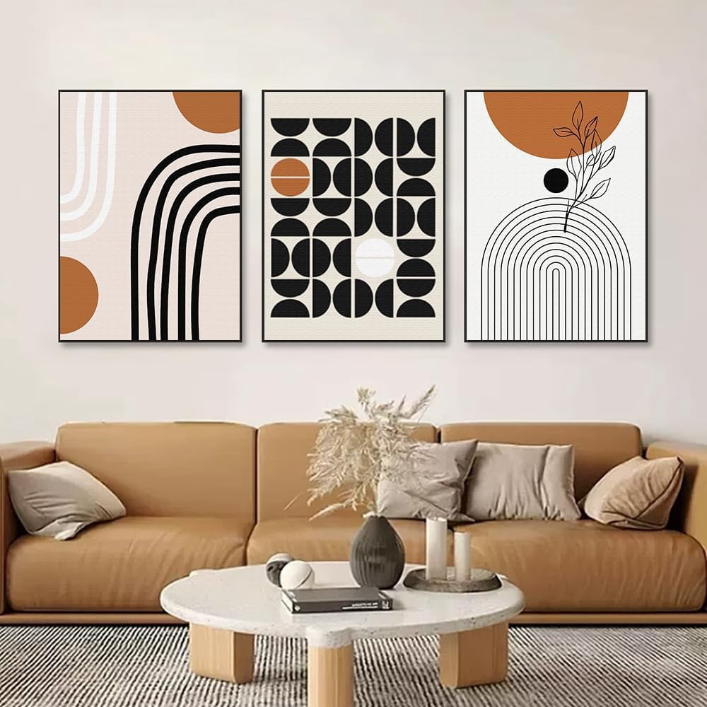 FCCUYE Large Geometry Wall Art Modern Abstract Paintings Canvas Gallery ...