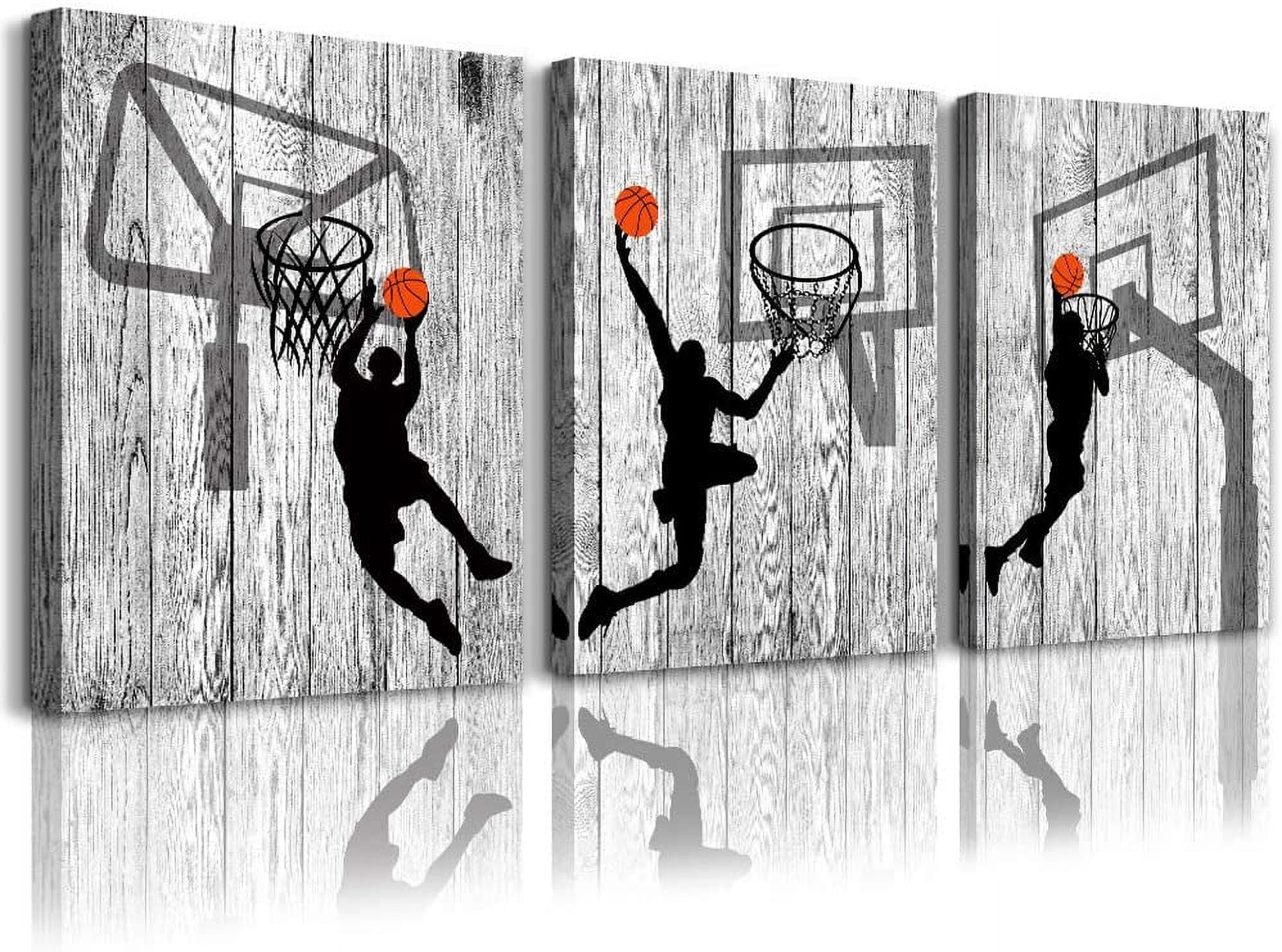FCCUYE Natural Wood Framed Wall Art Living Room Wall Decoration Bedroom ...