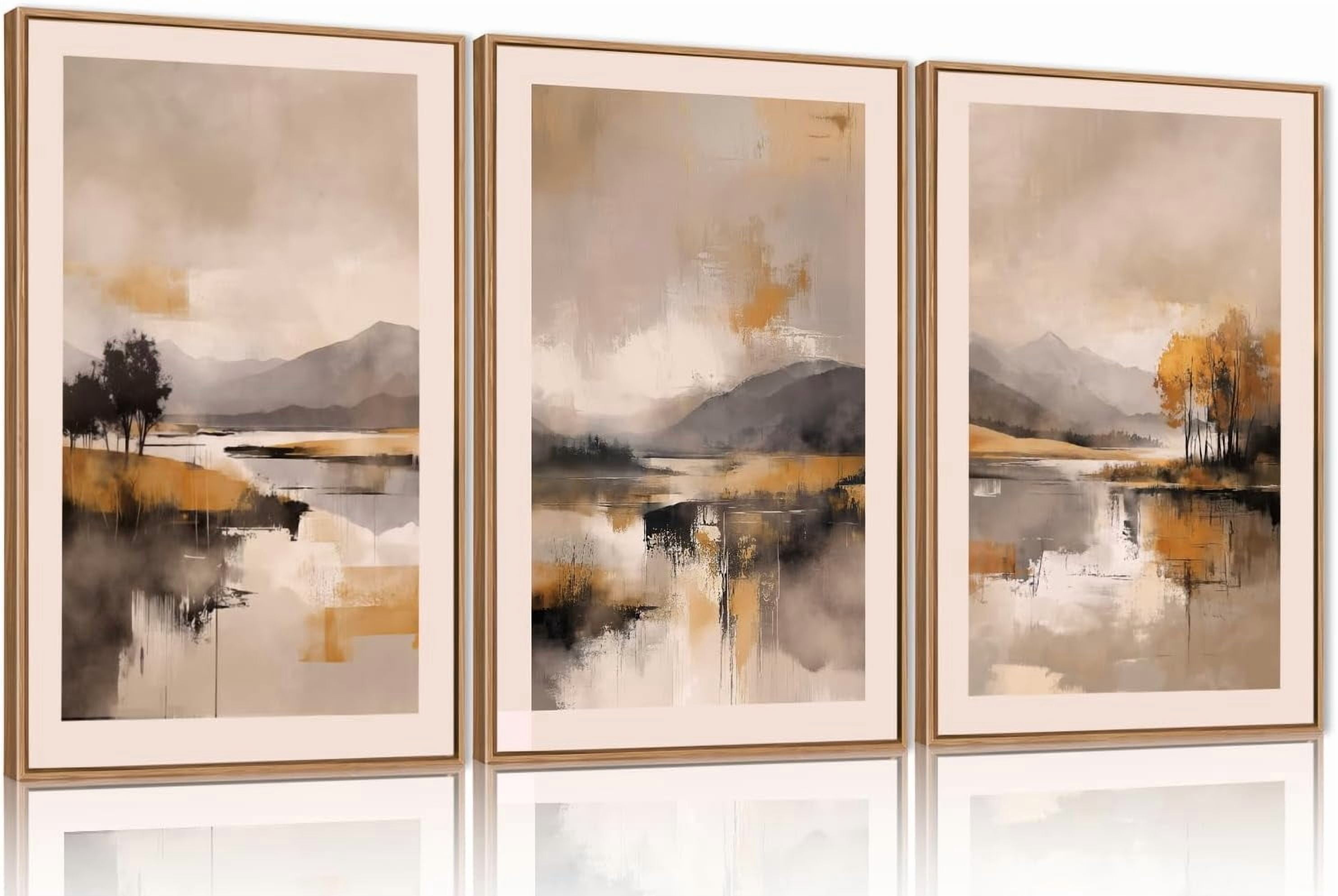 FCCUYE Nature Christian Bible Verse Framed Canvas Wall Art Set, Floods ...