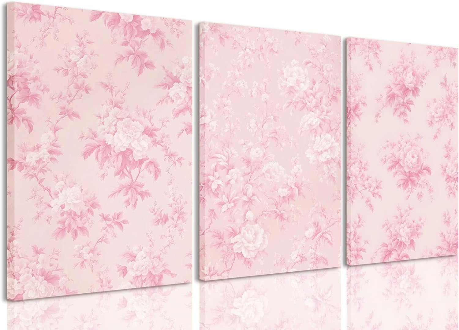 FCCUYE Pink Chinoiserie Flower Poster Wall Art light Pink Love Shack ...