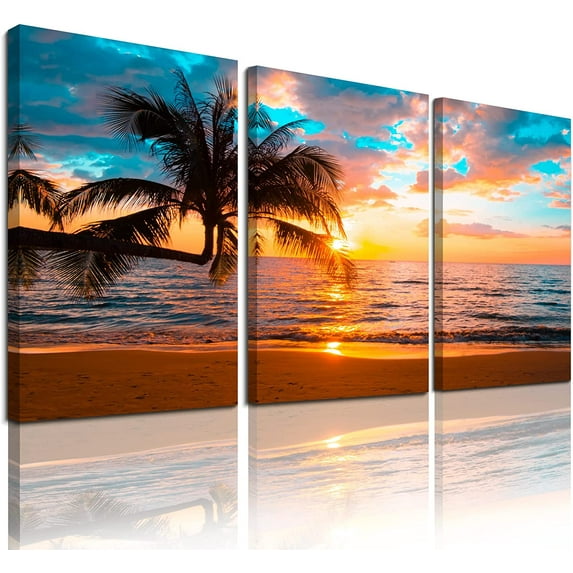 FCCUYE Red Trees Canvas Wall Art Art - Red Tree Painting 3 piece/set ...