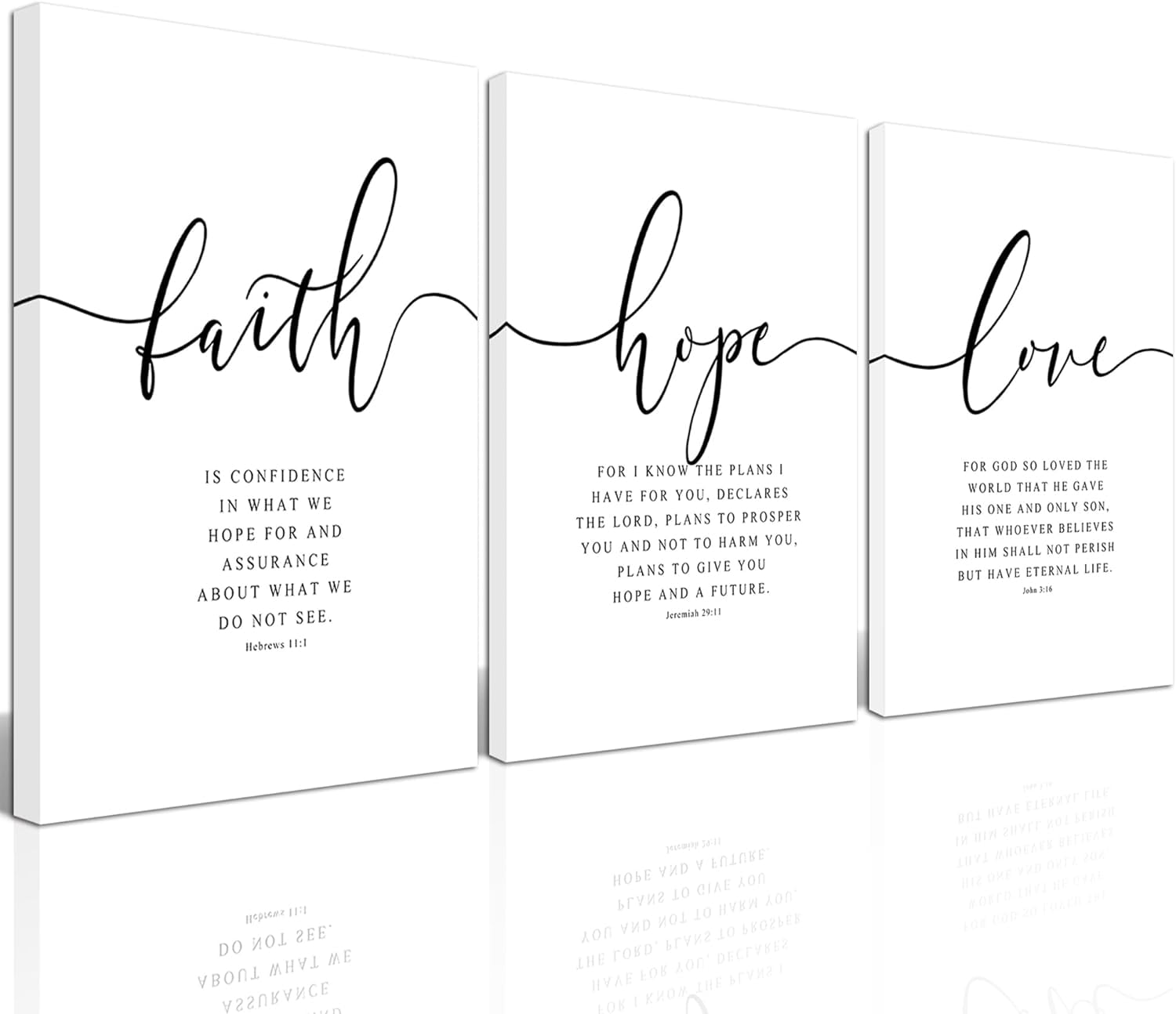 FCCUYE Set of 3 Motivational Wall Art Canvas Grind Hustle Execute Black ...