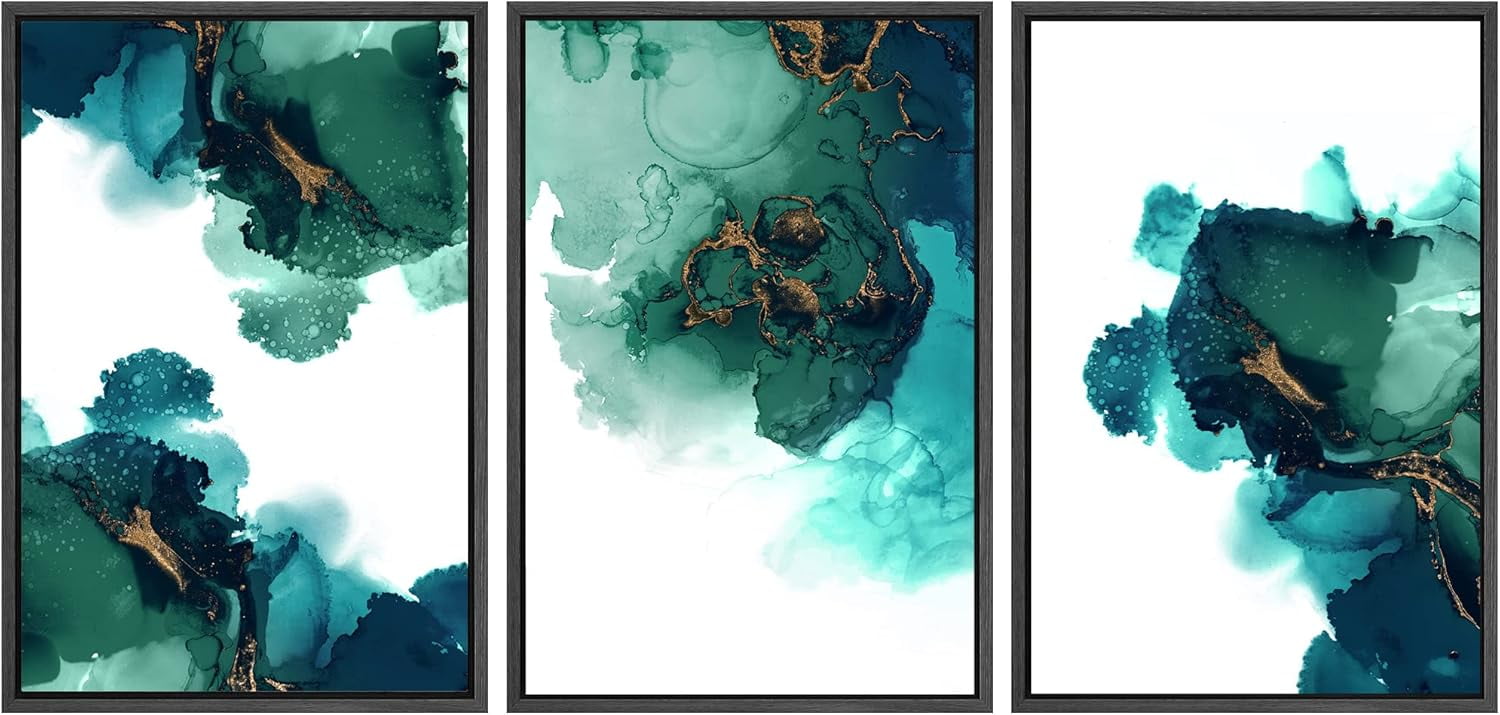 FCCUYE d Canvas Print Wall Art Set Minimalist Night Sky with Flying Birds and Dark Sky ...