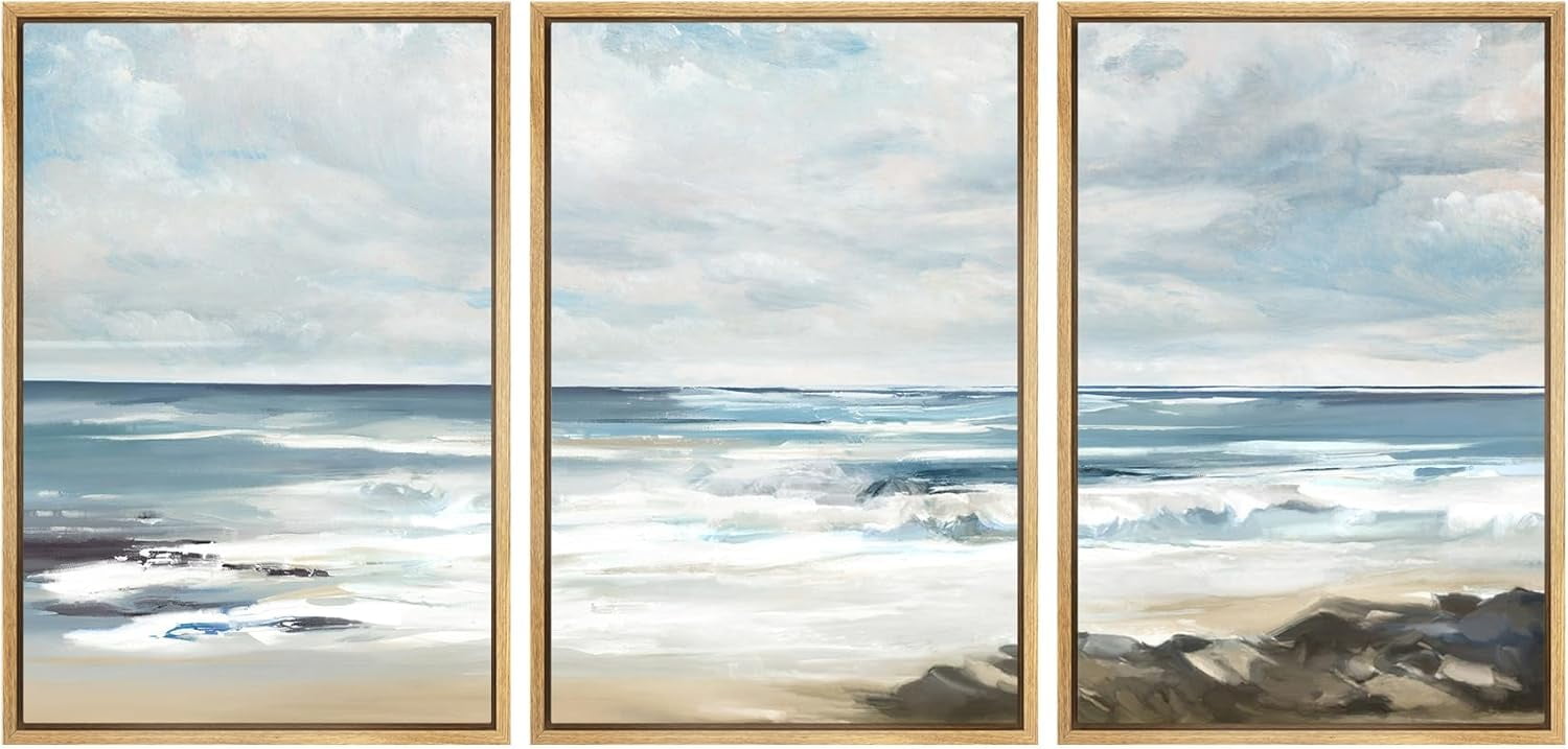 FCCUYE d Canvas Print Wall Art Set Minimalist Night Sky with Flying Birds and Dark Sky ...