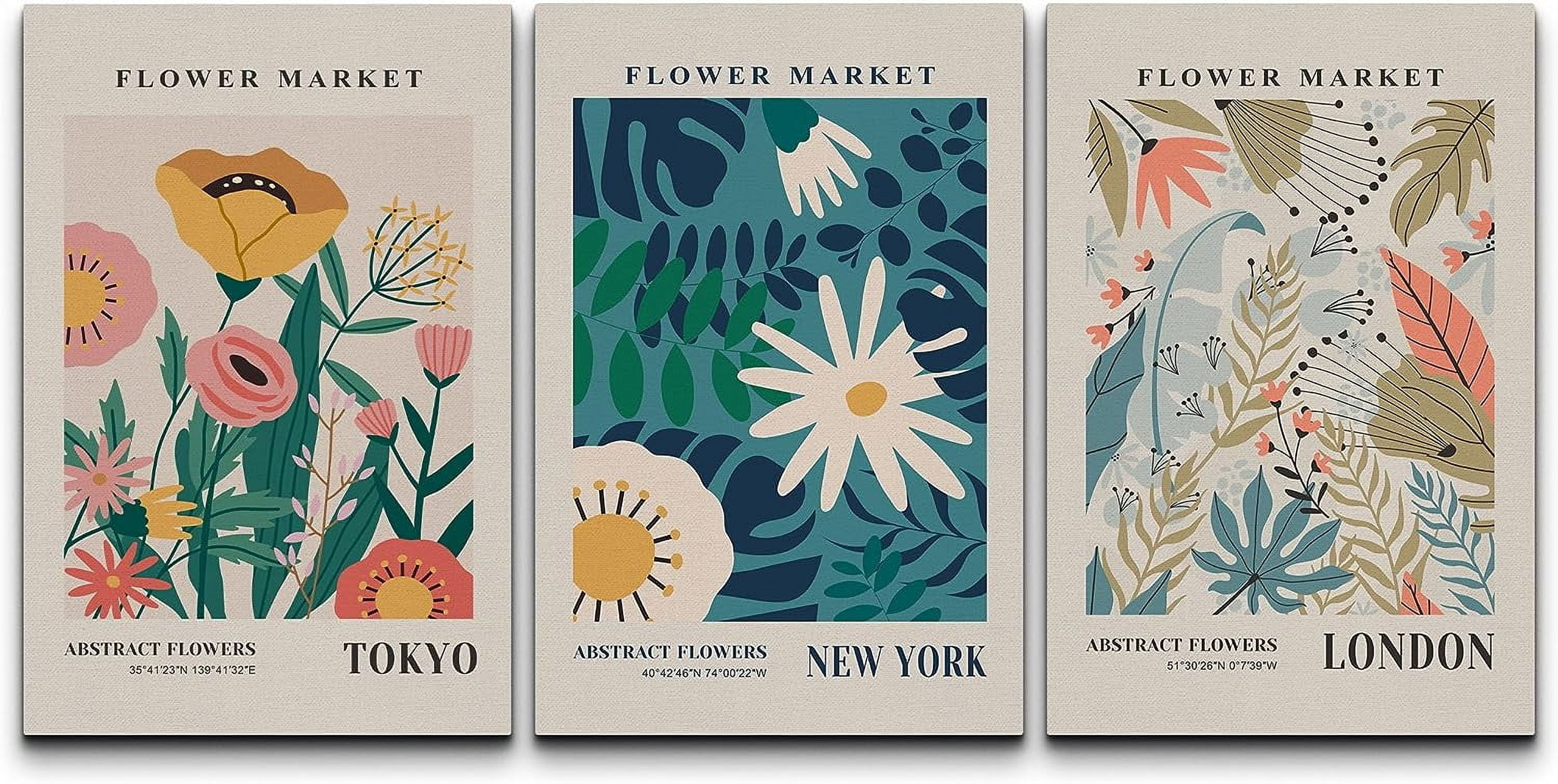 FCCUYE d Canvas Print Wall Art Set Monet-Inspired Garden Path ...