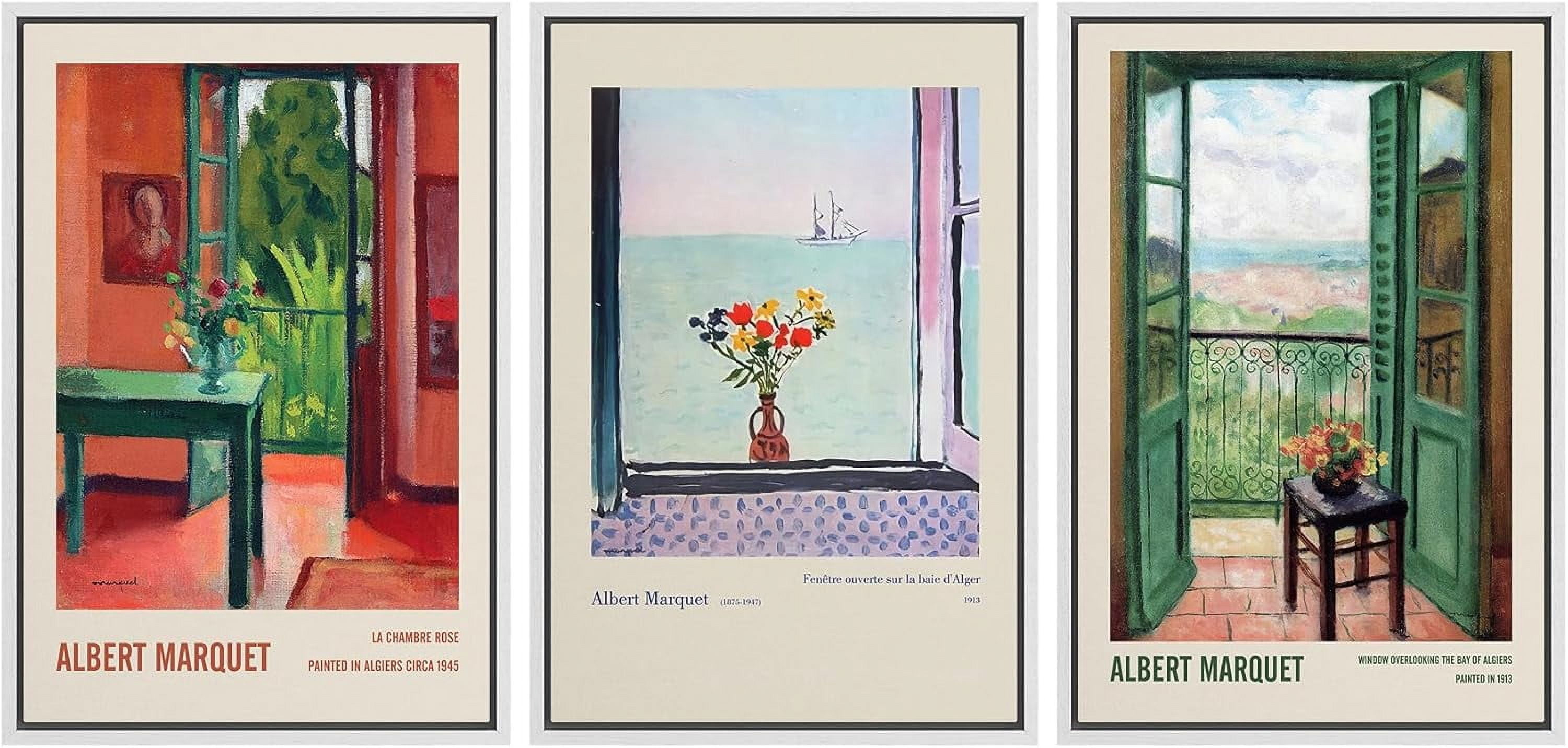 FCCUYE d Canvas Print Wall Art Set Monet-Inspired Garden Path ...