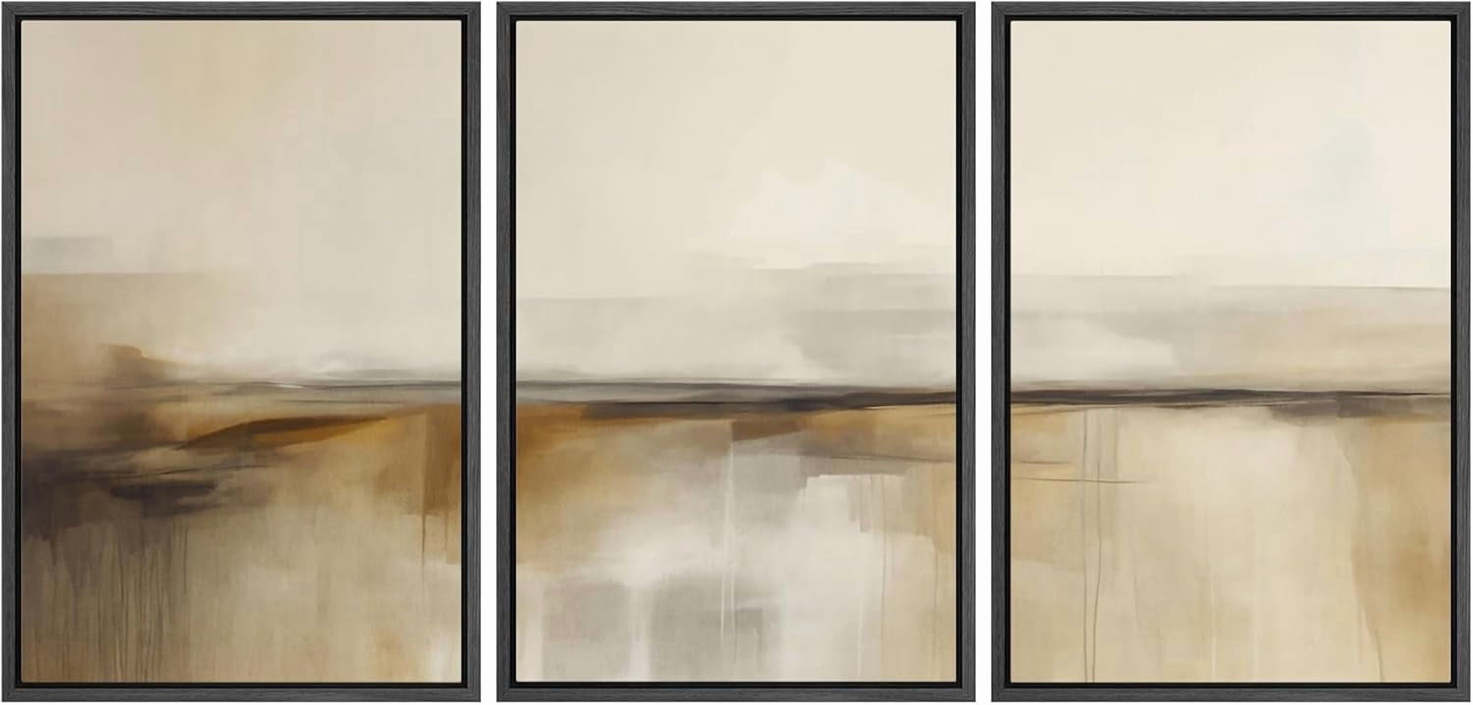 FCCUYE d Canvas Print Wall Art Set Pastel Grunge Paint Stroke Collage ...