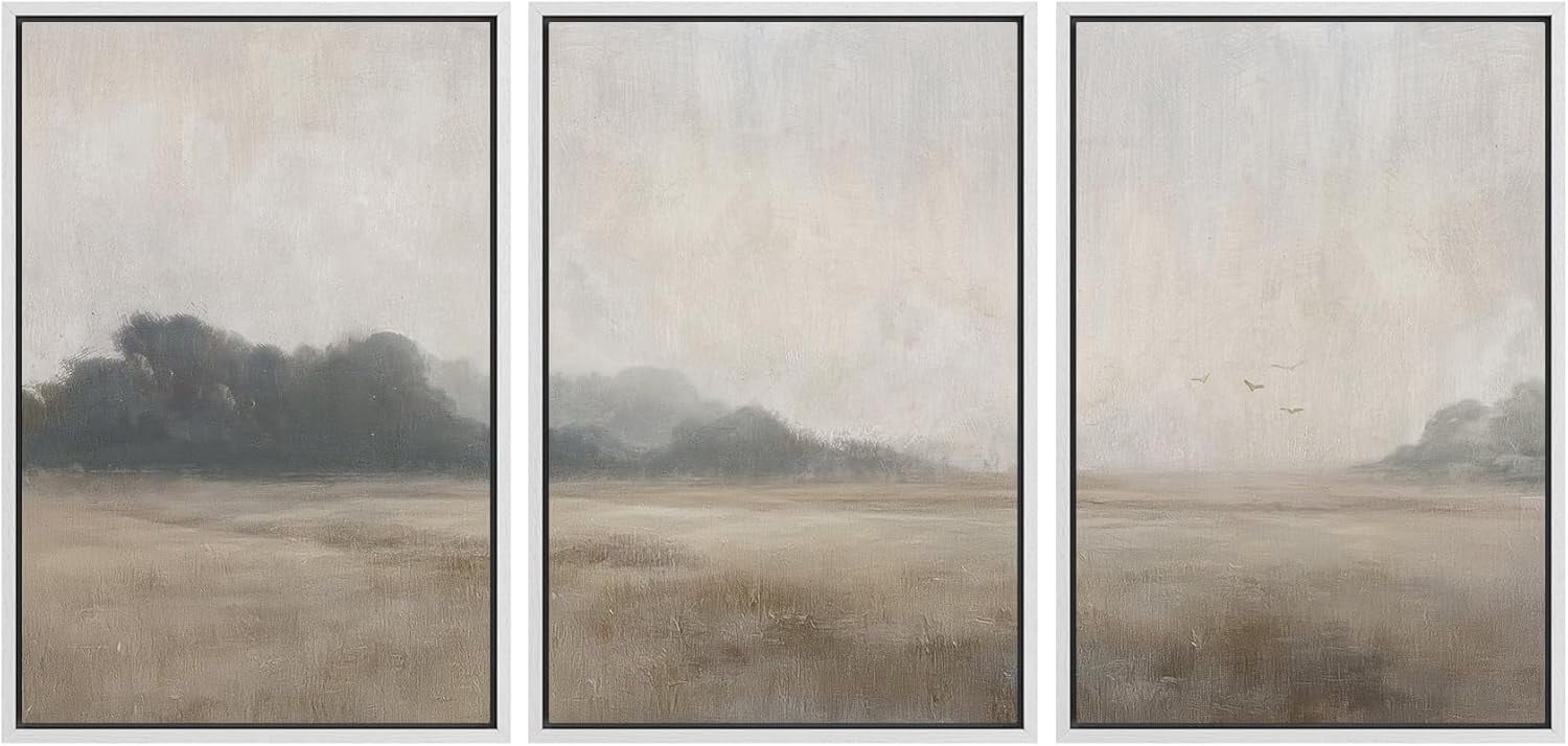 FCCUYE d Wall Art Print Set Flock of Abstract Birds in Flight Earthy ...