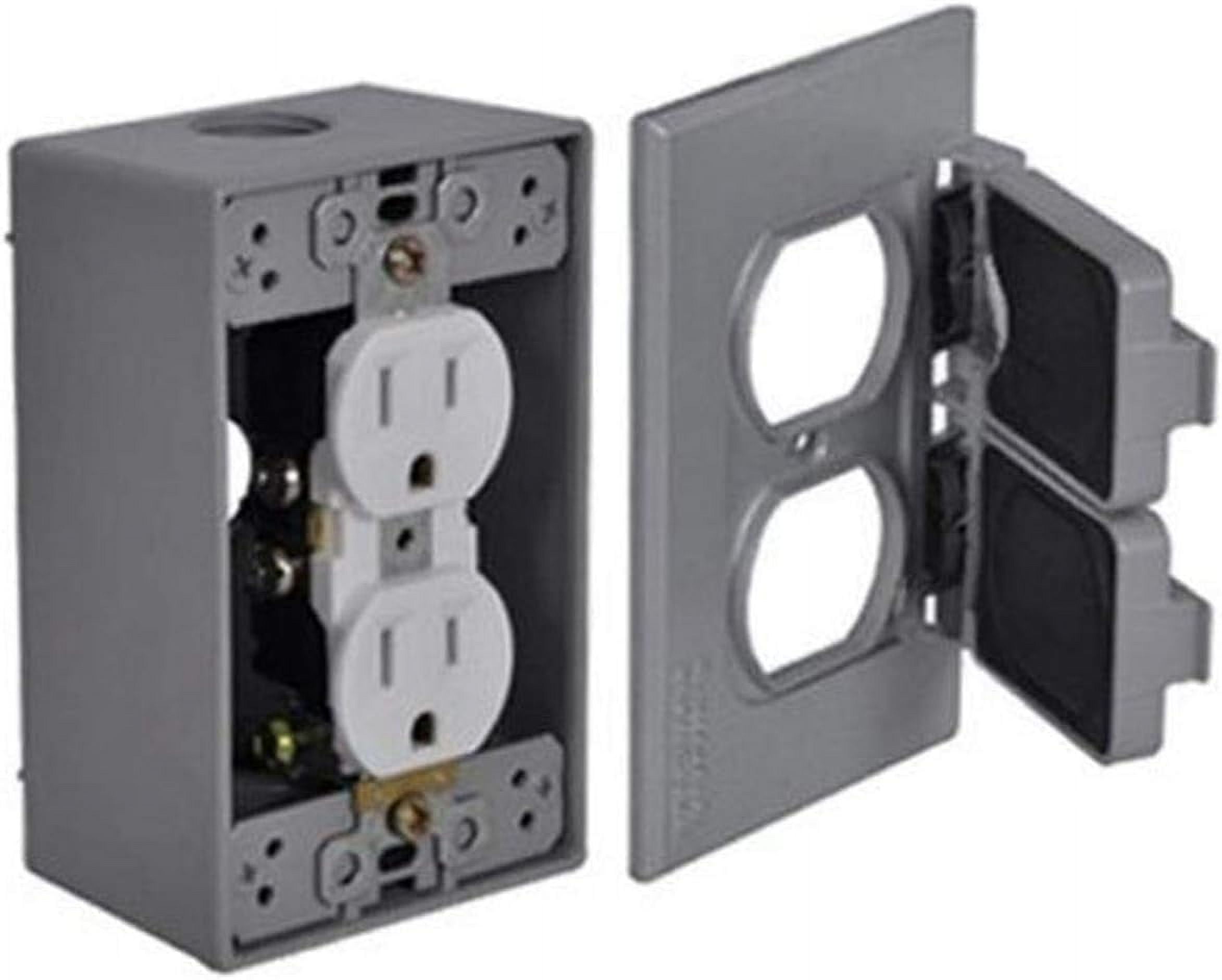 FCD35 Duplex Outlet Kit Contains 15-Amp 125-volt Receptacle Rectangular ...