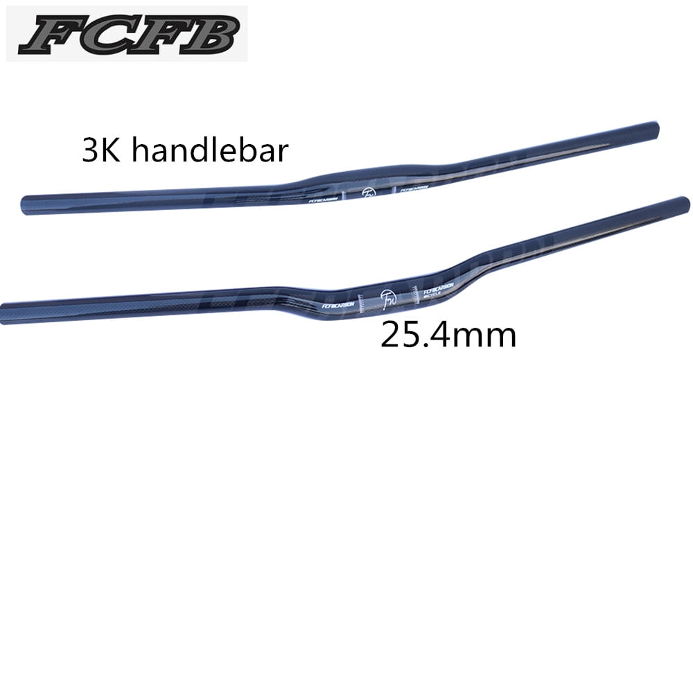 FCFB black MTB Carbon Bicycle Handlebar 25.4 Carbon Fibre Mountain Bike ...