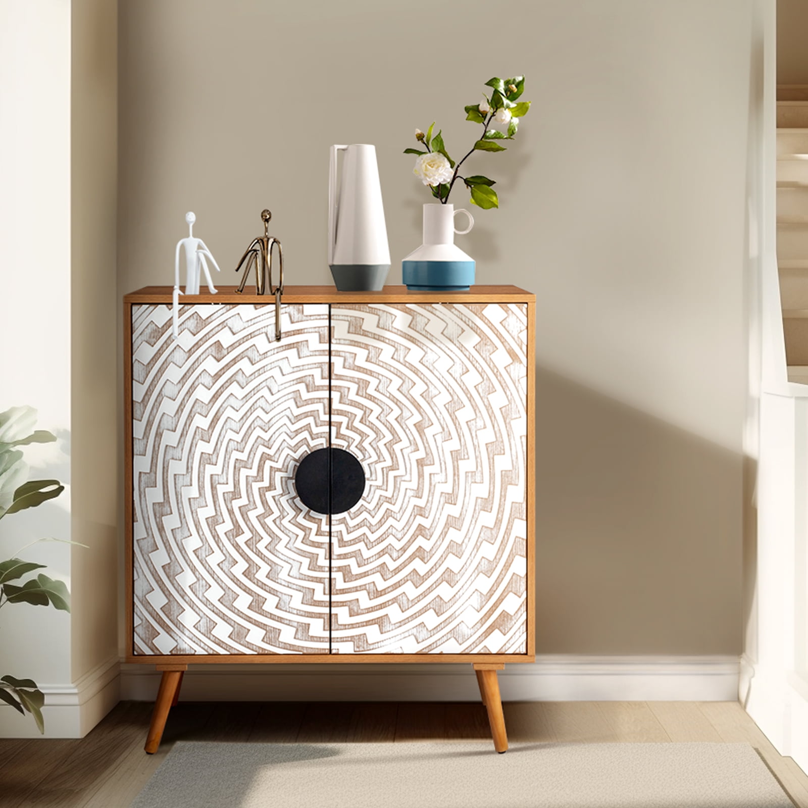 FCH Floral Carving, High Legs, Oval Tabletop, Curved Edge, Painted MDF ...