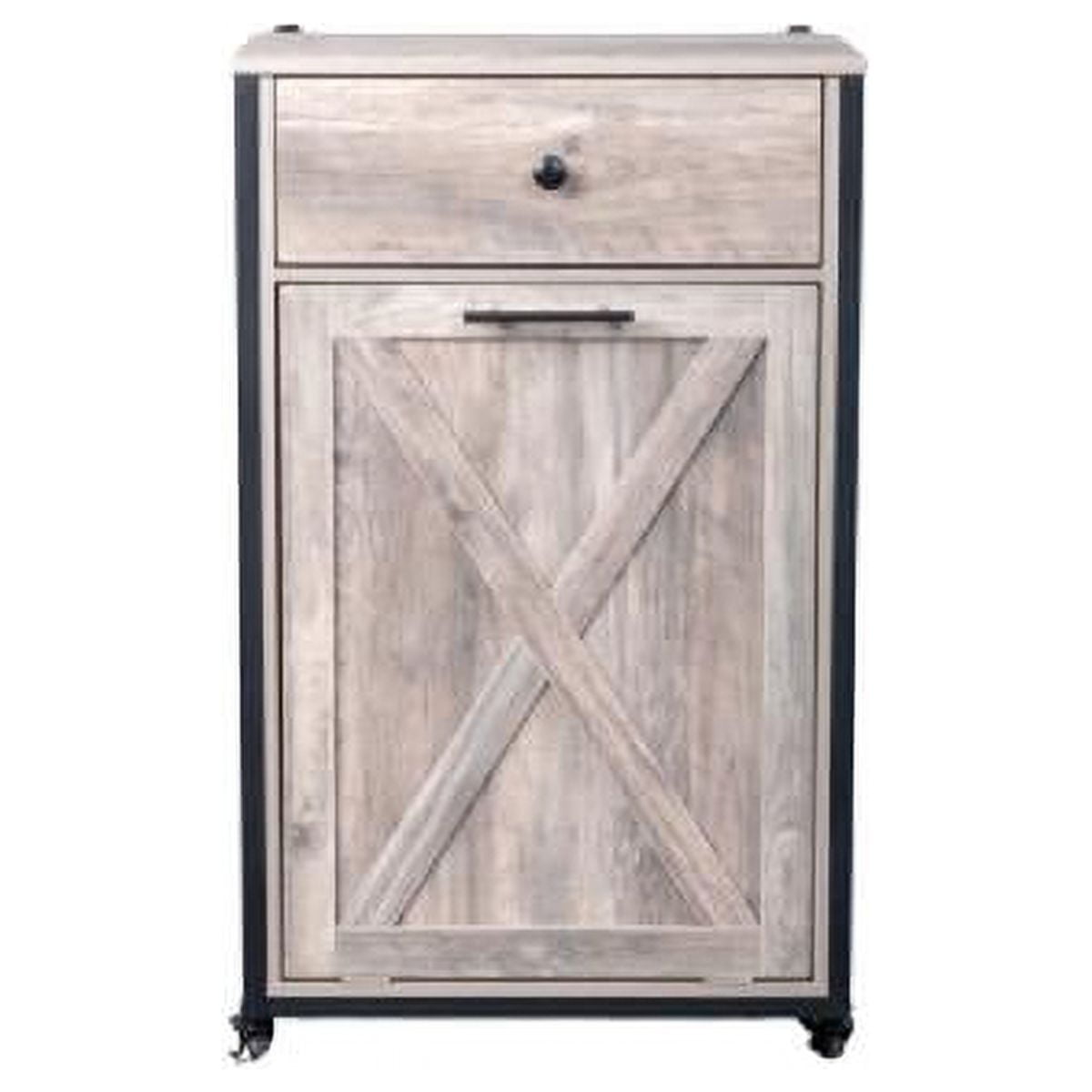 [FCH] Kitchen Trash Can Cabinet, 1 Door 1 Drawer 1 Dirty Clothes Bags ...