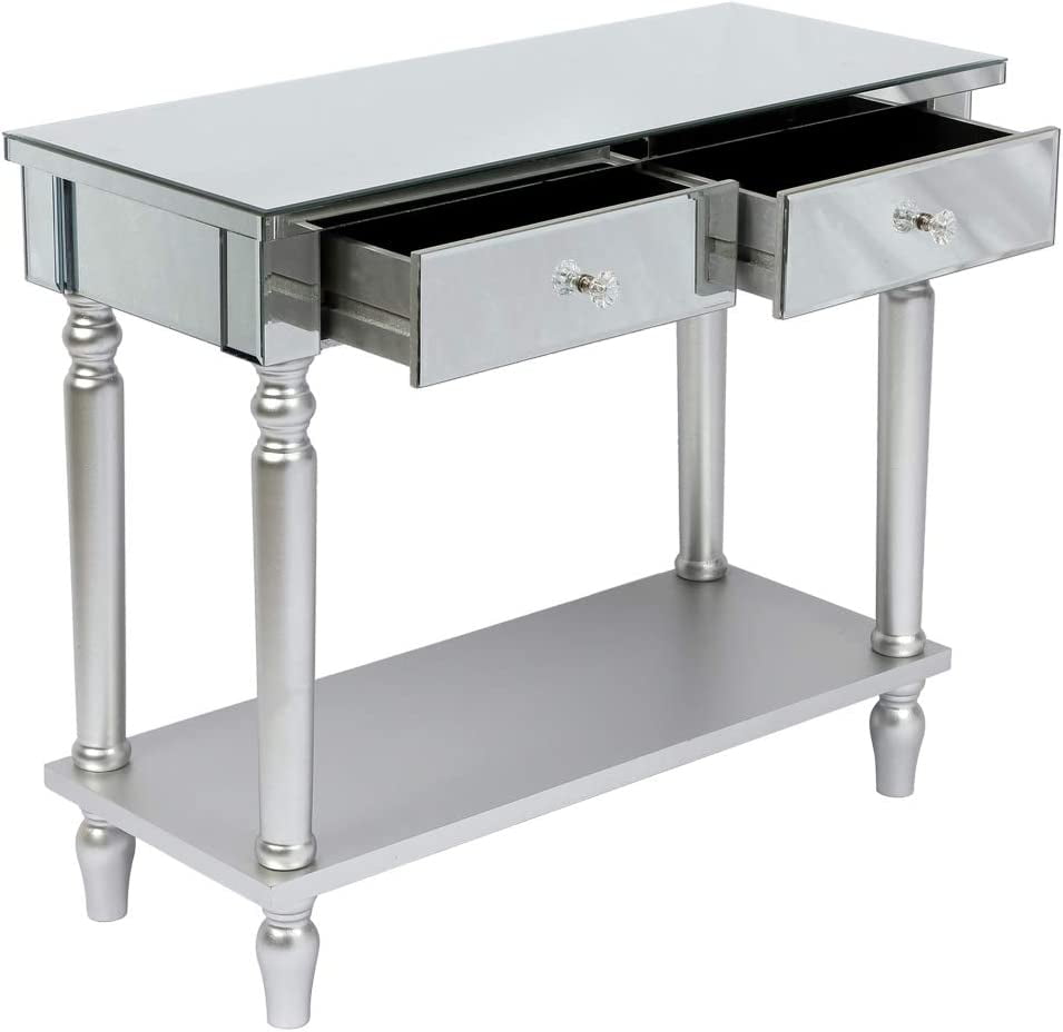 FCH Mirrored Vanity Desk, Mirror for Entryway Table, Console Table ...