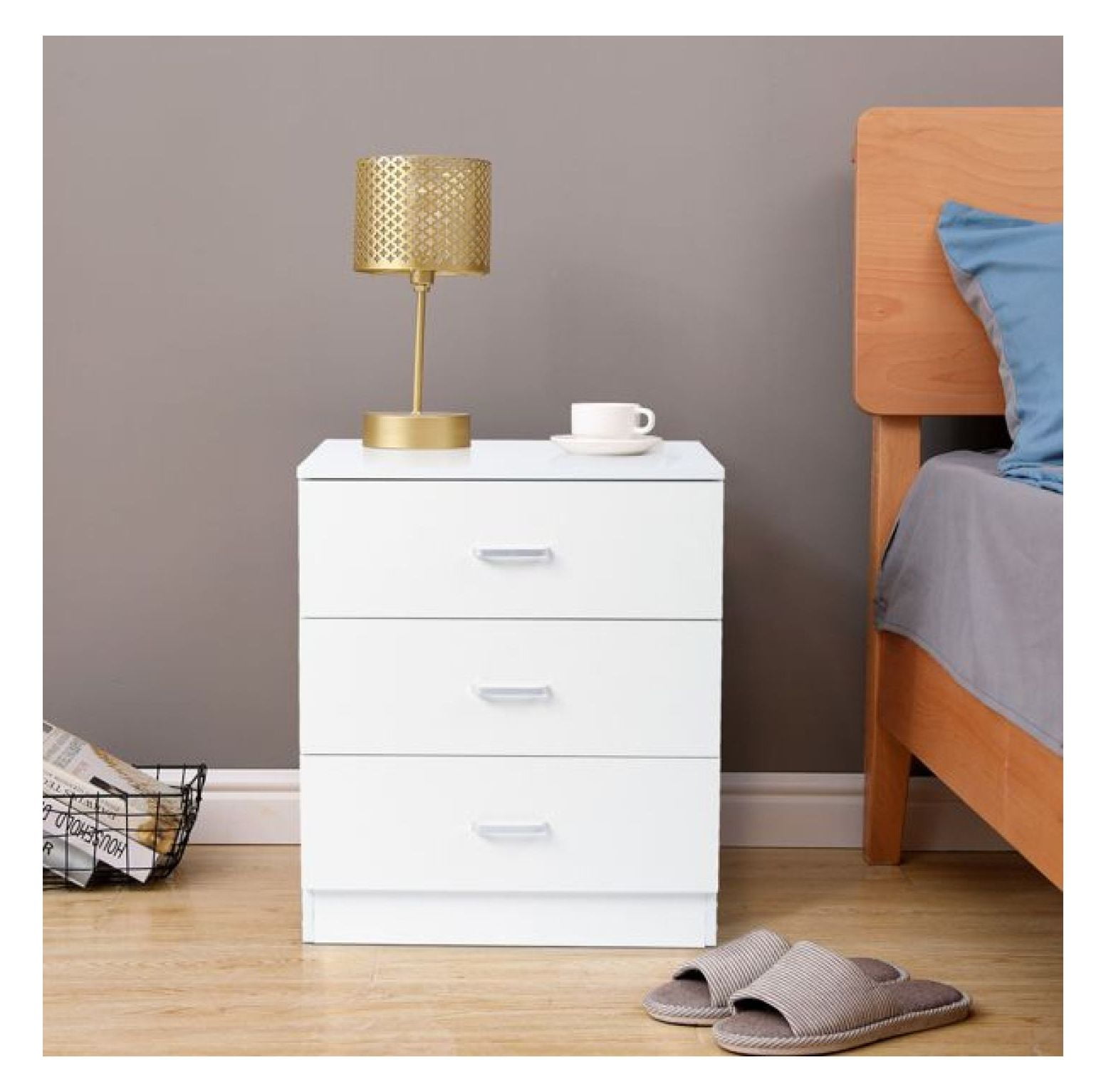 FCH Modern Simple 3-Drawer Dresser Chest of Drawers for Family Room ...
