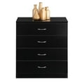 FCH Modern Simple 4-Drawer Dresser Black - Walmart.com
