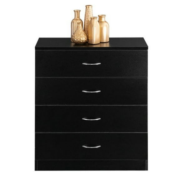 FCH Modern Simple 4-Drawer Dresser Black - Walmart.com
