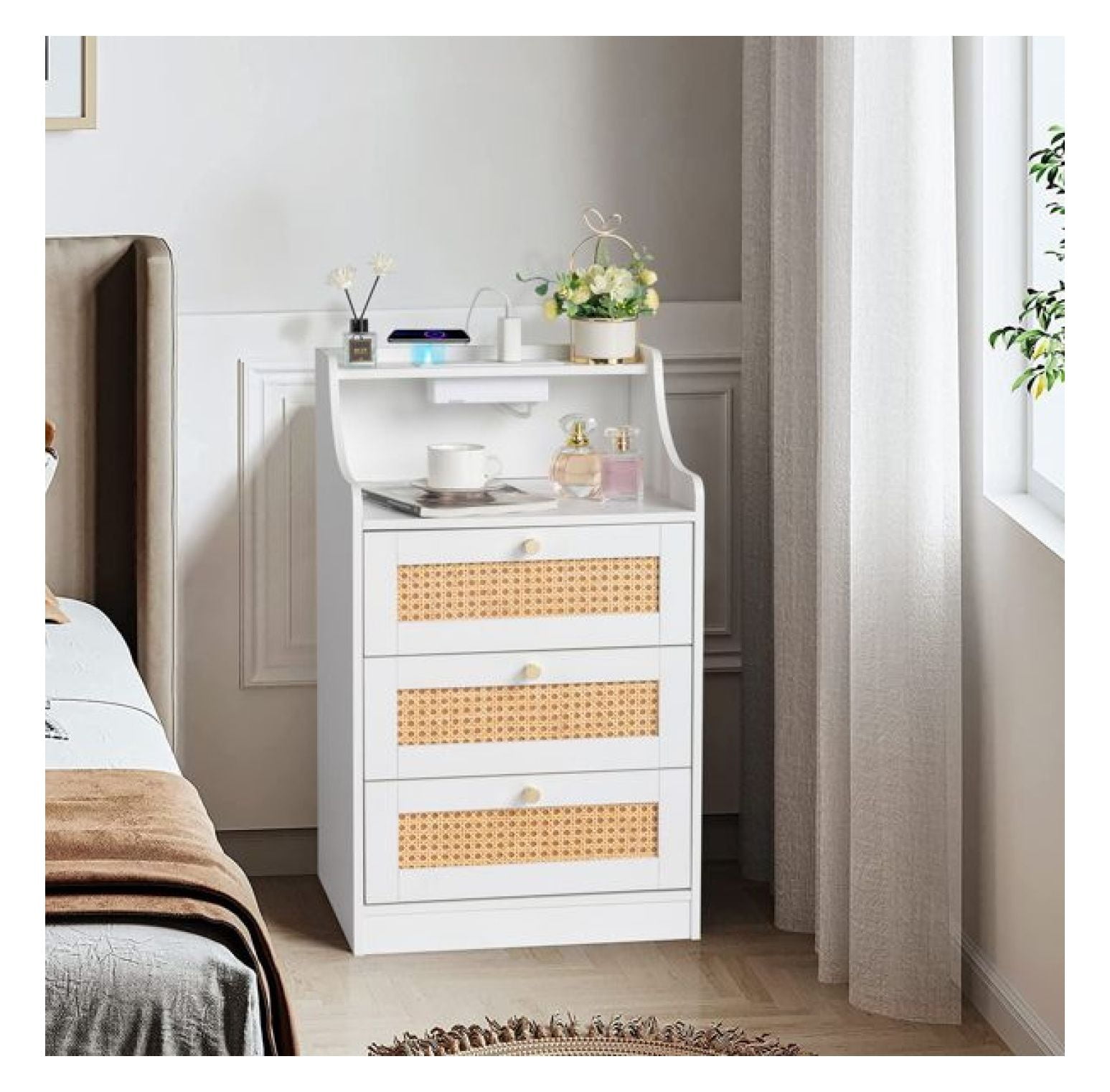 FCH white particleboard with triamine matt tapered handle 45*35*73cm ...