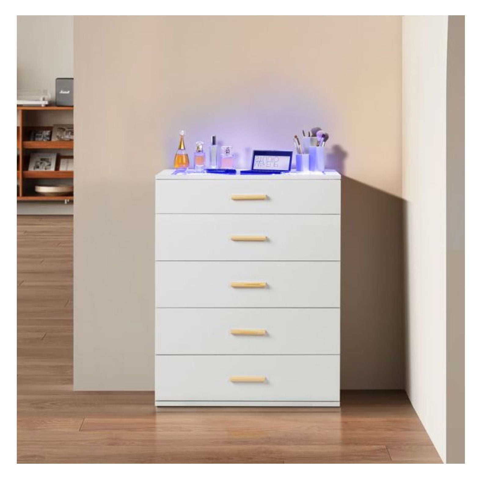 [FCH] white pitted particleboard with triamine coating, tempered glass ...