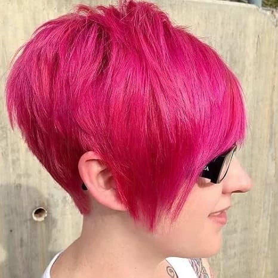 FCHW Pixie Cut Short Straight Hair Made Wig For Women With Bangs ...