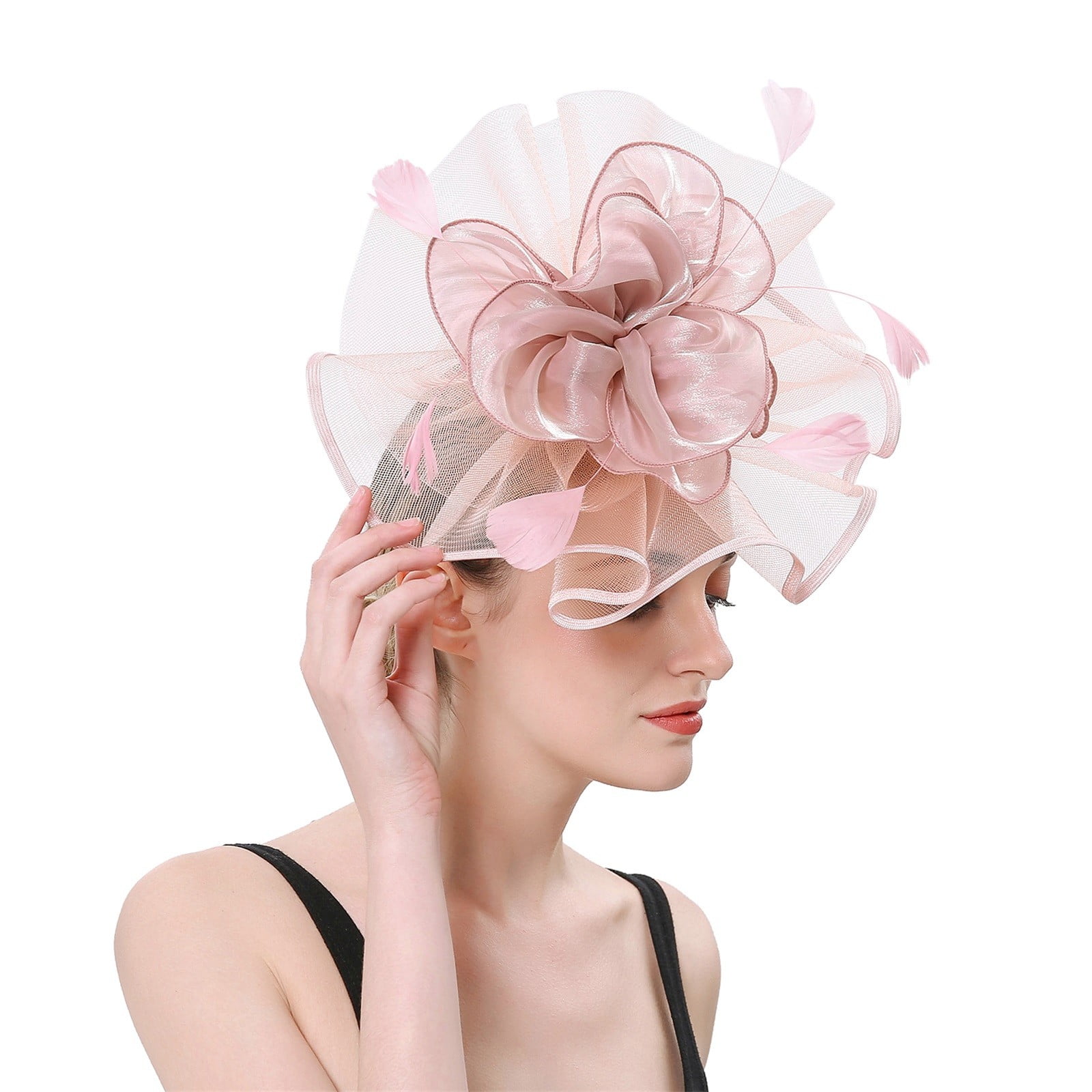 FCLoft Hats For Women, Bridal Flower Fascinator, Ribbons Feathers ...