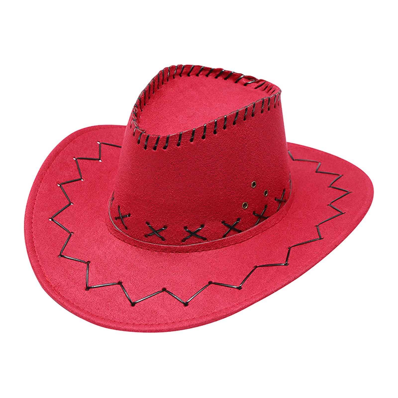 FCLoft Sun Hats For Adult, Solid Suture Microsuede Cowboy Hat, Summer ...