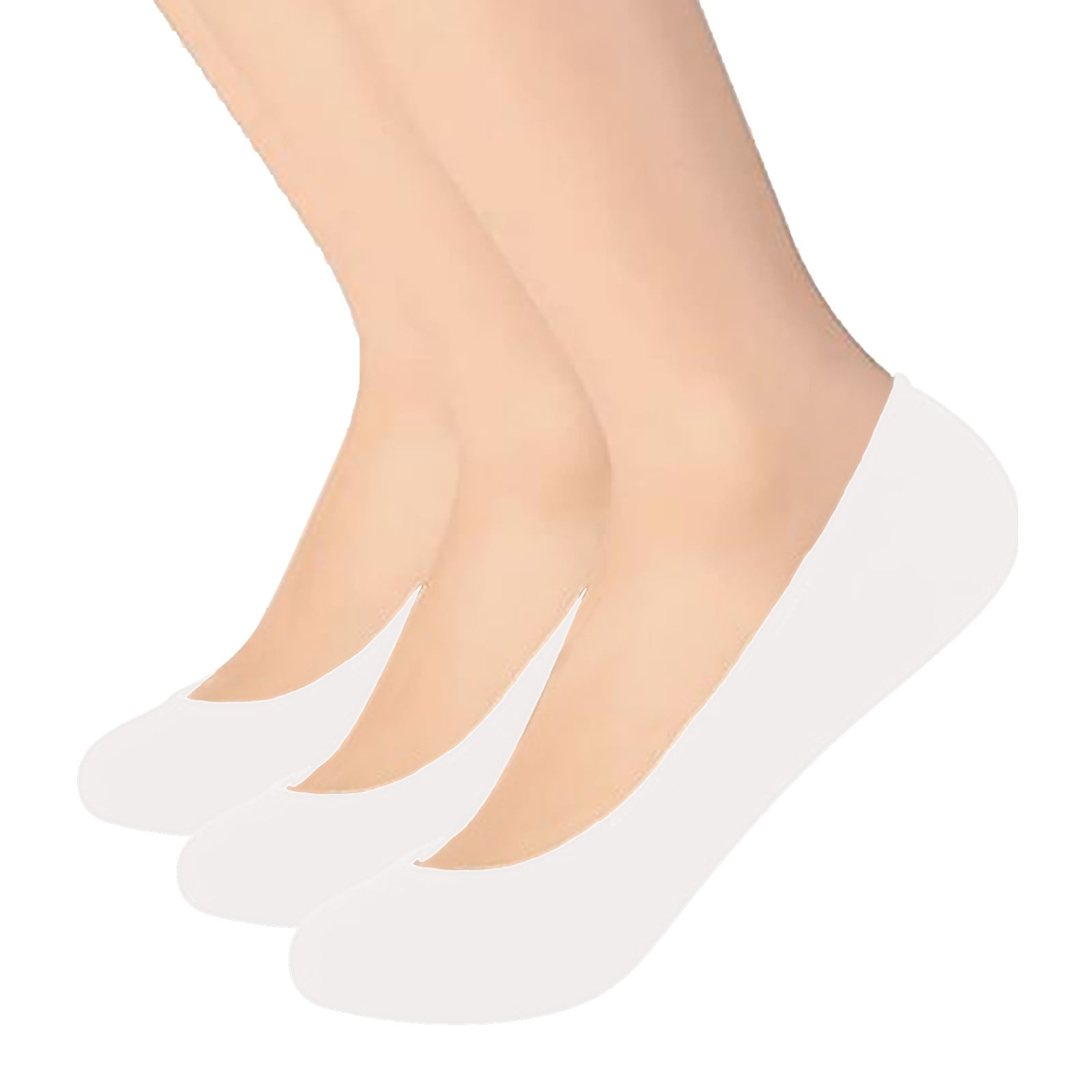 FCLoft Women's 3-Pair No Show Socks - Ultra Low Cut Non-Slip Liners ...