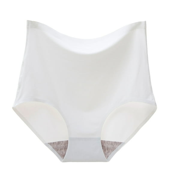 FCLoft Women's Ice Silk Underwear, High Waist Solid Color Breathable ...