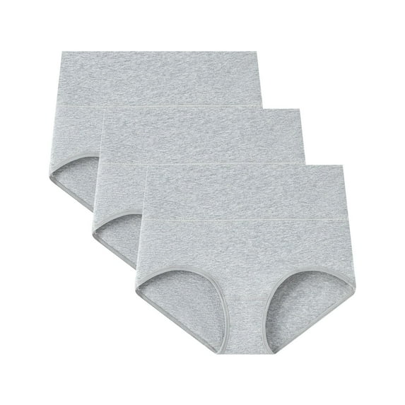 FCLoft Women's Soft Cotton High Waist Briefs, Full Coverage 3 Pack ...