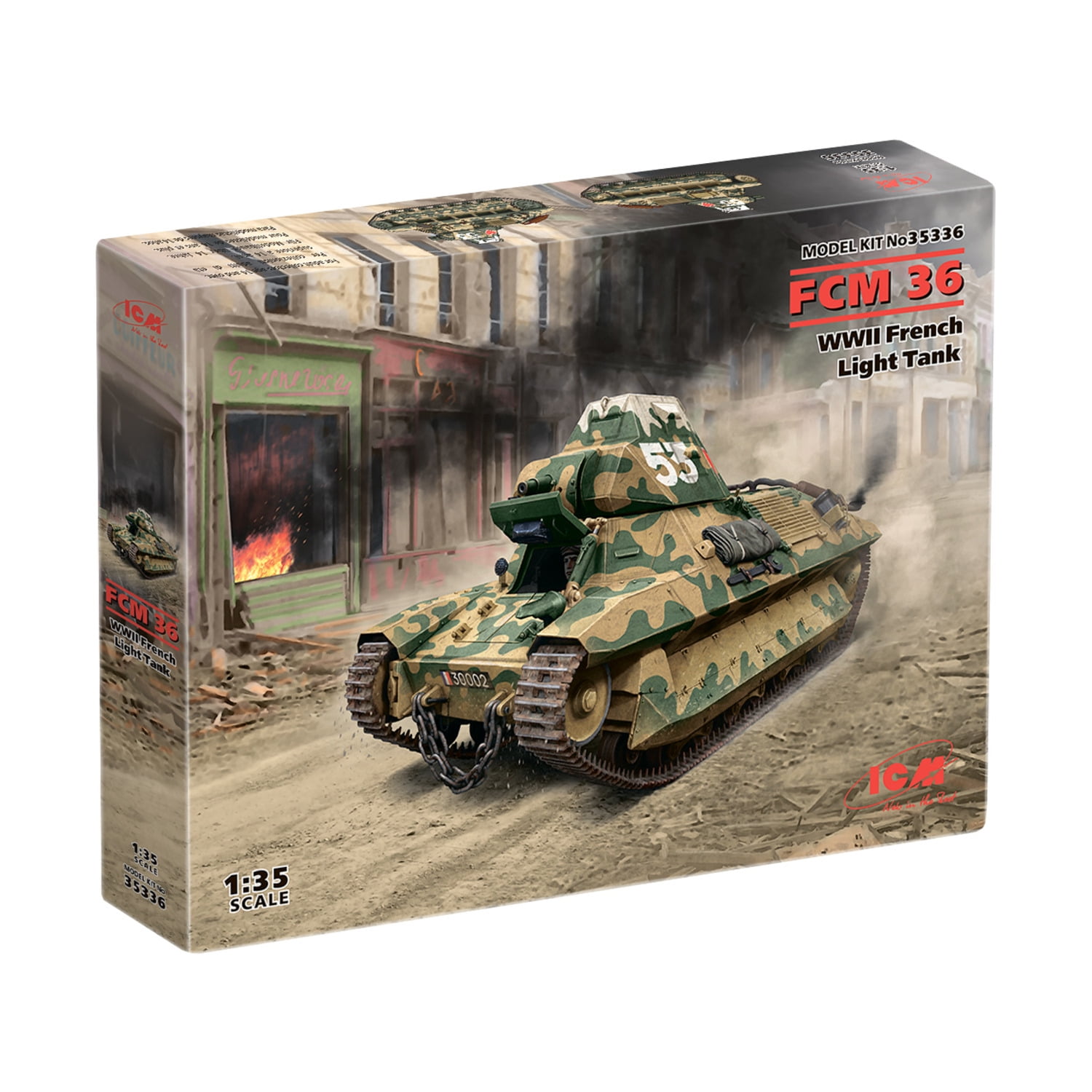 ICM FCM 36 WWII French Light Tank New - Walmart.com