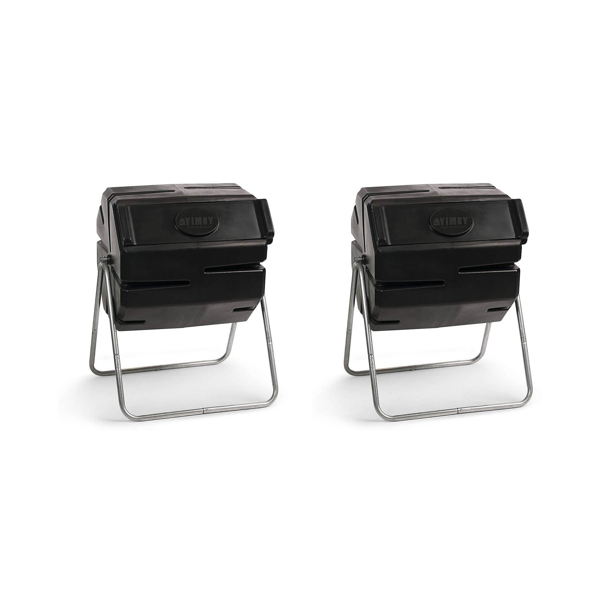 FCMP Outdoor Plastic Rotating Kitchen Tumbler, 37 Gallon Single Chamber ...