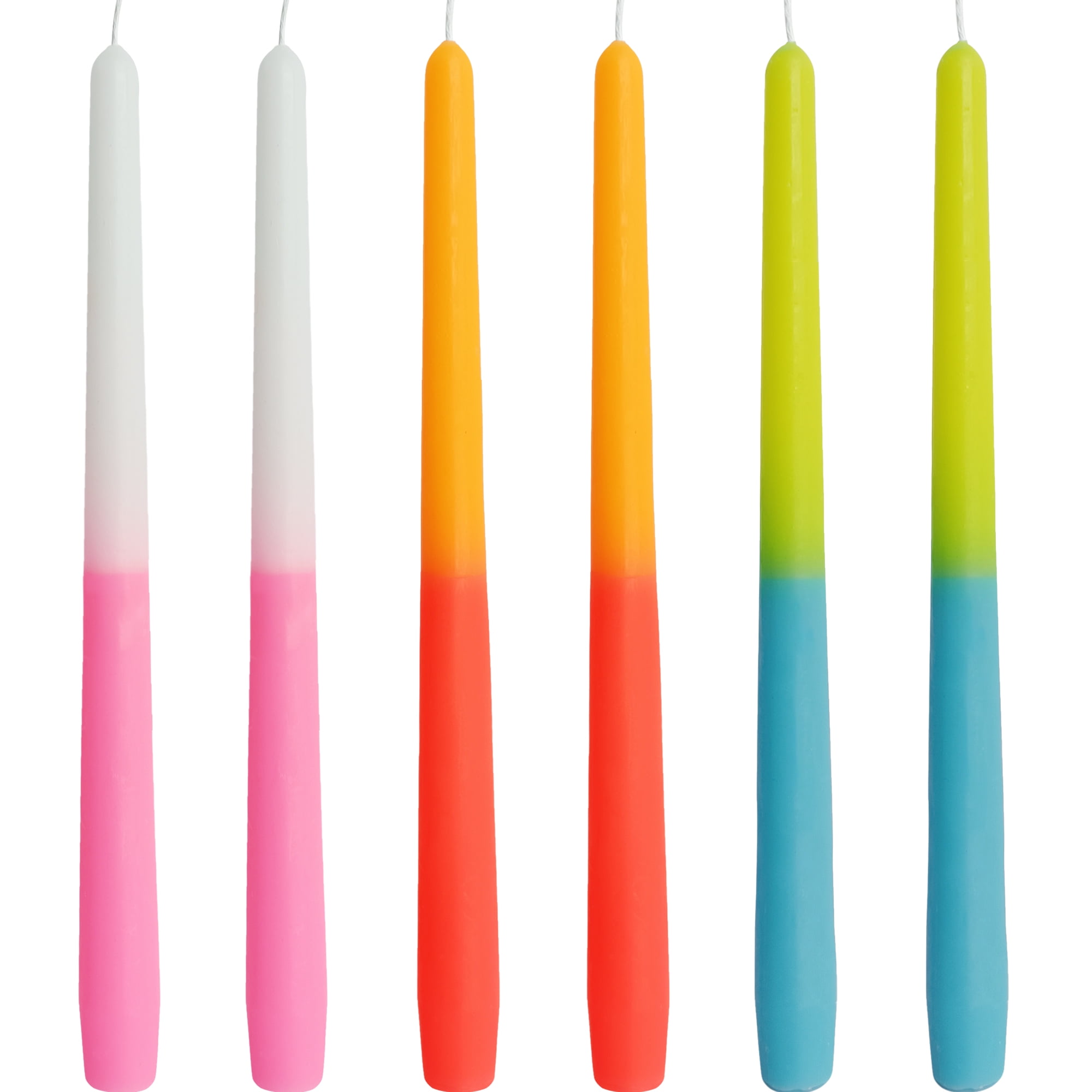 FCMSHAMD 10'' Colored Rose Scented Dripless Taper Candles - 6 H Burn ...