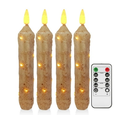 Vintage LED Battery Operated Window Candles with Timer, Bright Warm ...