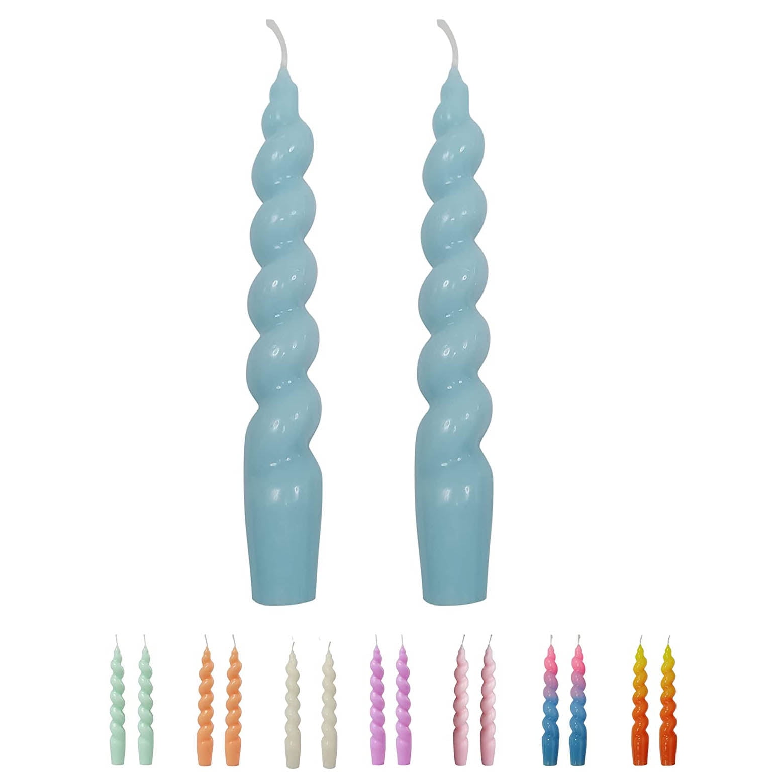 FCMSHAMD Spiral Taper Dinner Candles Conical Stick Candles H 18.5 cm ...