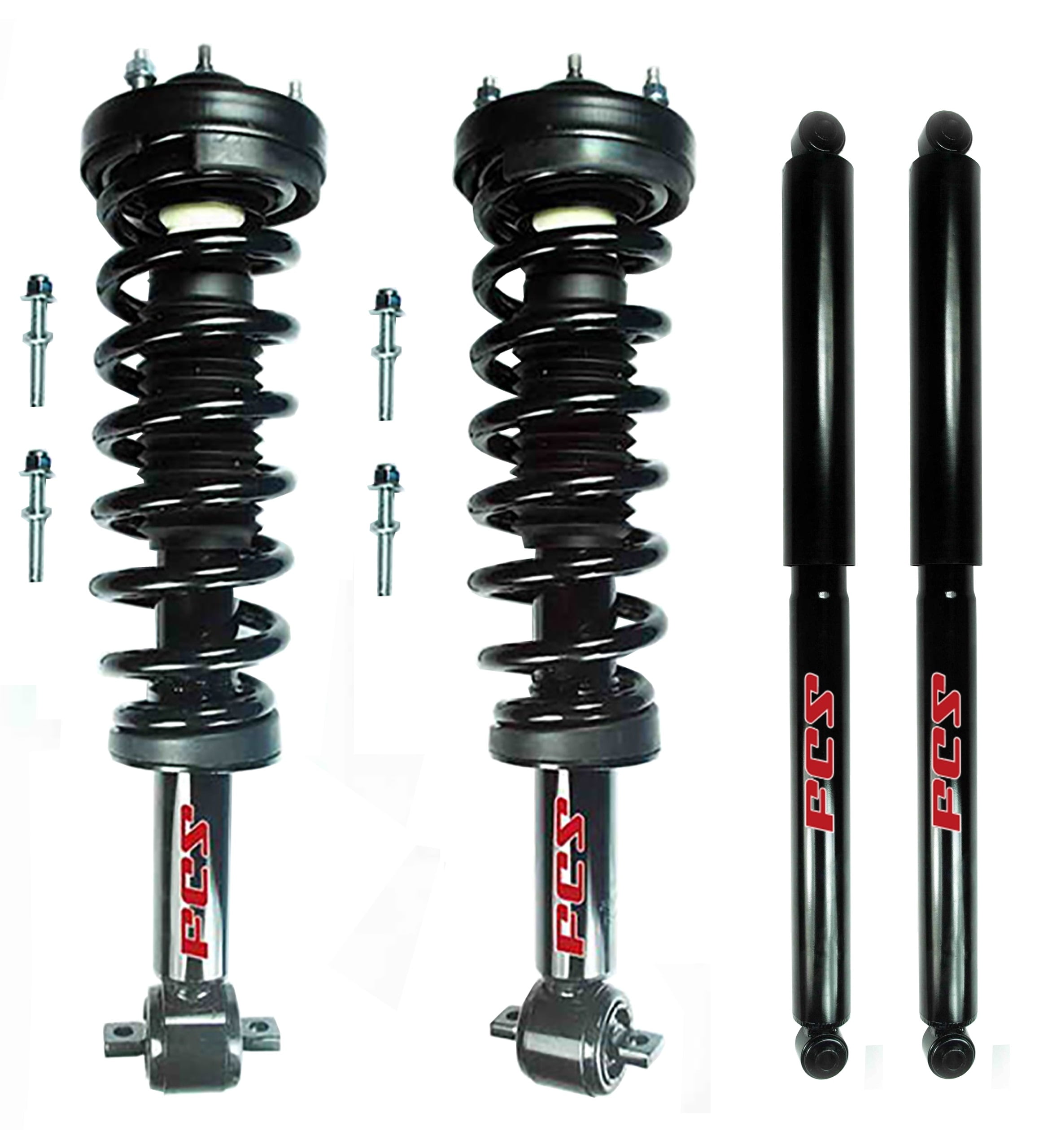 FCS Front Struts Coil Springs and Rear Shocks Kit For Ford F-150 3.7 V6 ...