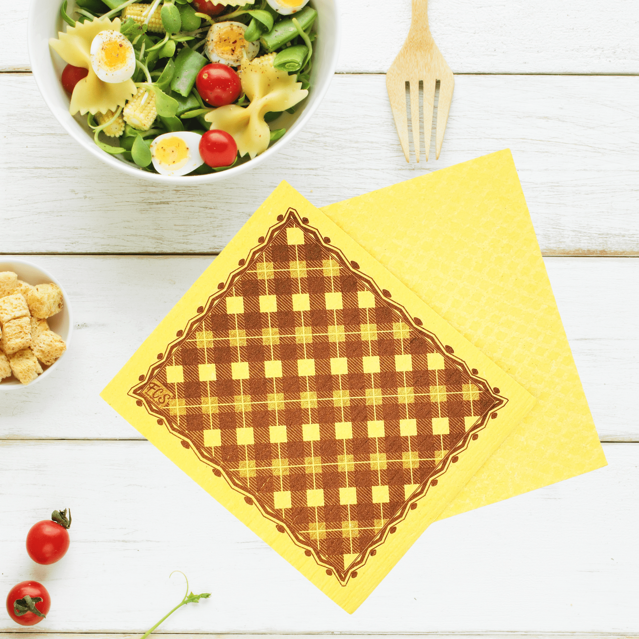 FCS Specialties Eco-Friendly Cleaning Towel Sponge Cloths, Plaid ...
