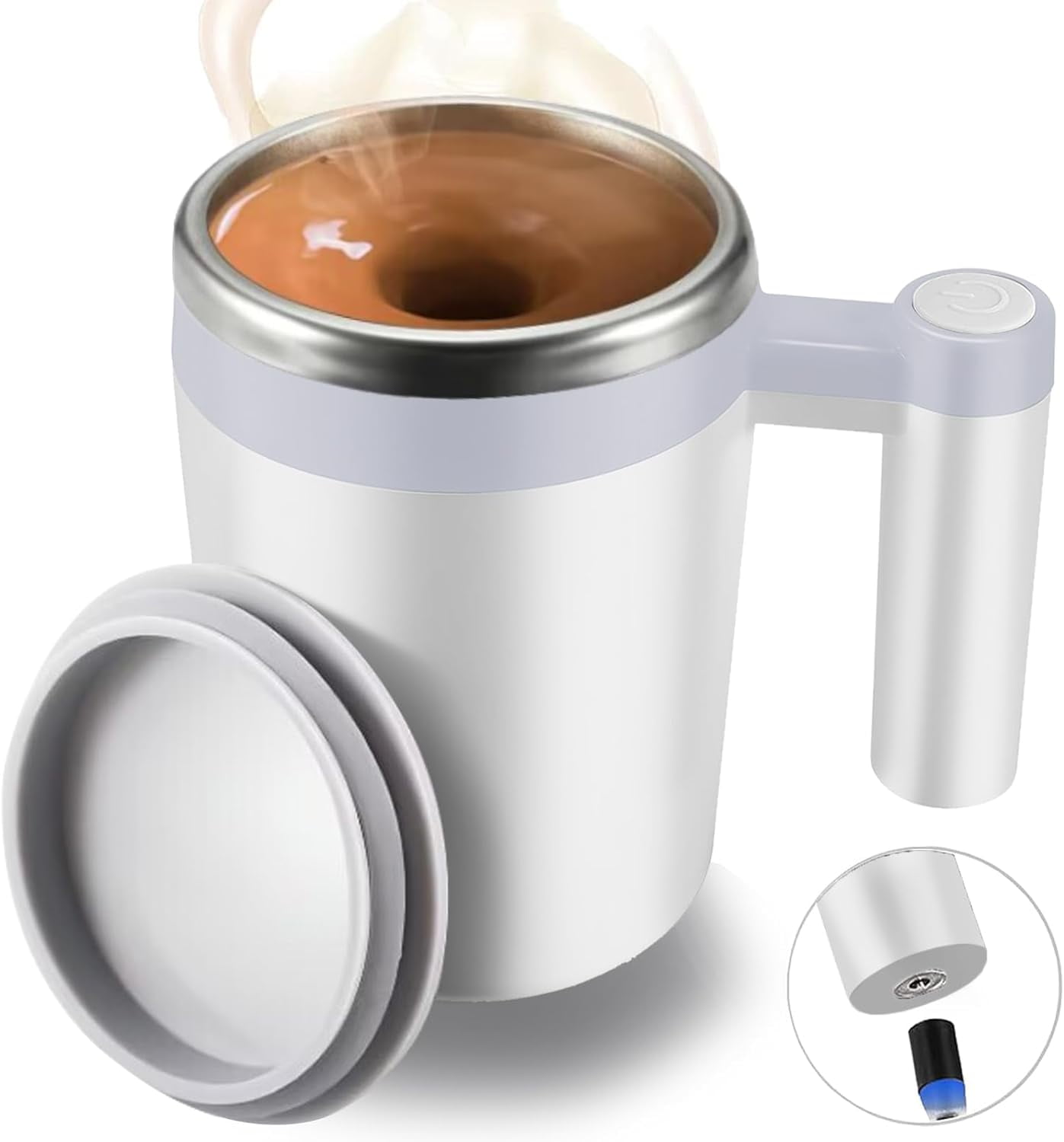 FCSWEET Self Stirring Mug,Rechargeable Auto Magnetic Coffee Mug with ...