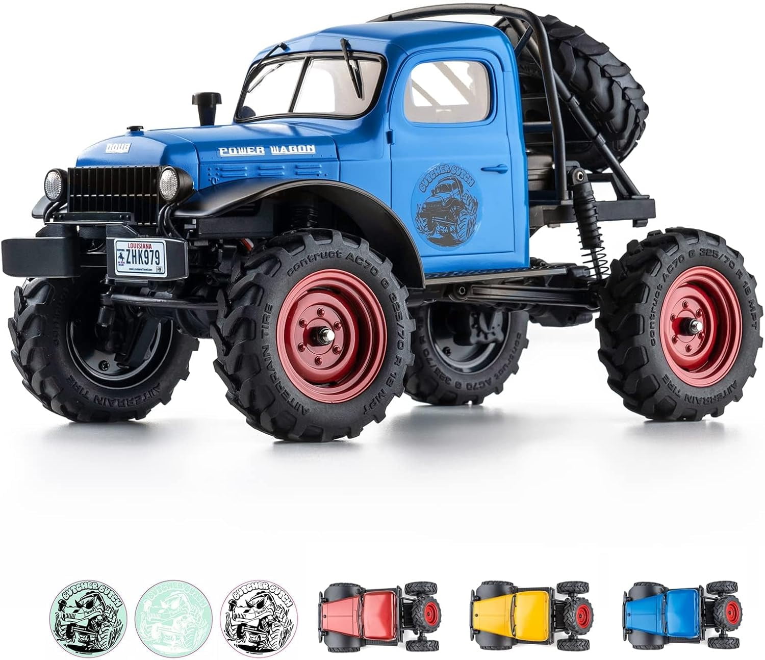 FCX24 RC Crawler 1/24 Remote Control Car, Power Wagon 4WD RC Crawler ...
