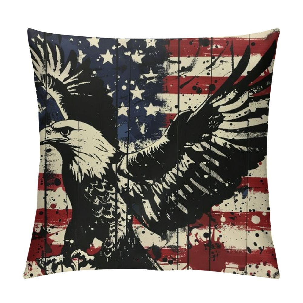 FCXZI American Bald Eagle Eyes 4th of July USA Flag Patriotic Throw ...