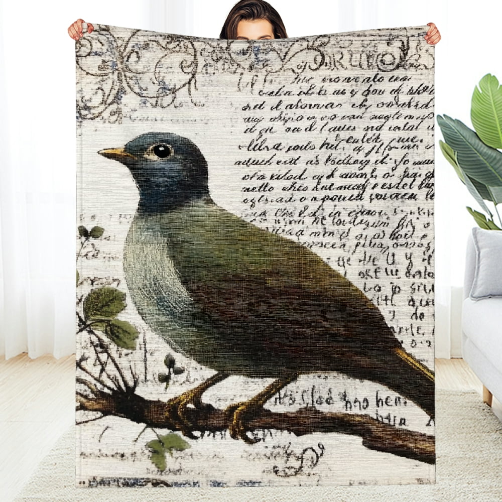 FCXZI Bird Branch Quote Fuzzy Fluffy Soft Cozy Blanket for All Seasons ...