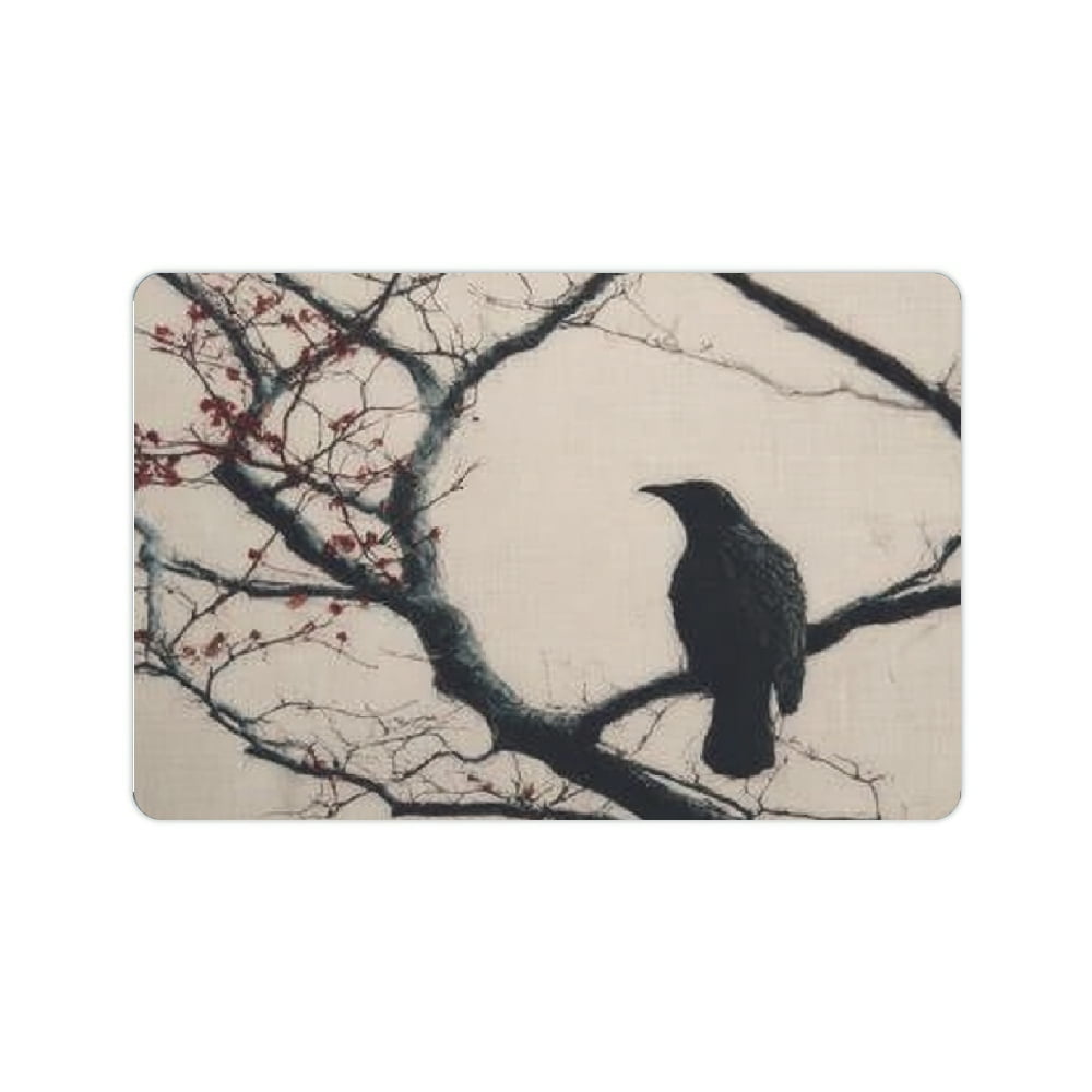FCXZI Bird Tree Branch Diatom Mud Mat Non-Slip Home Rug 24x16in ...