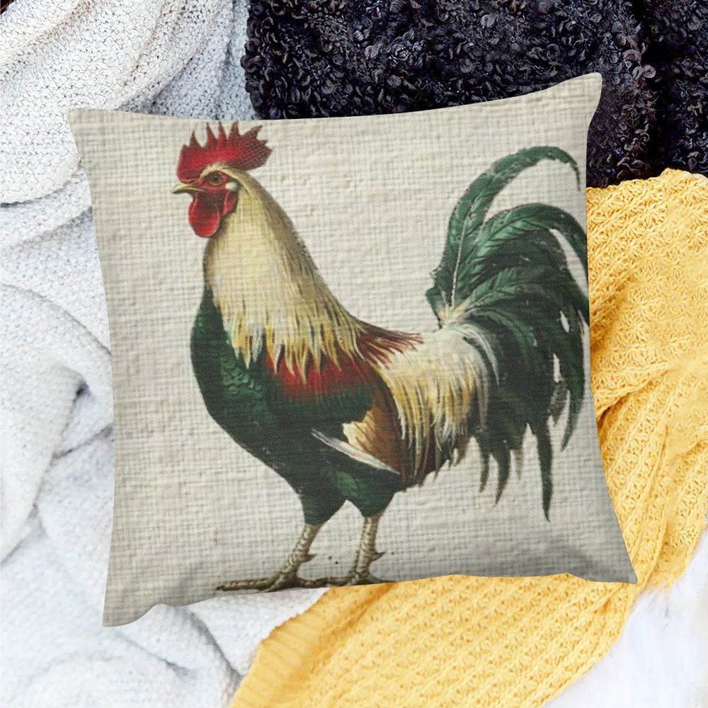 FCXZI Chicken floor chicken pillow with zipper, standard size rooster ...