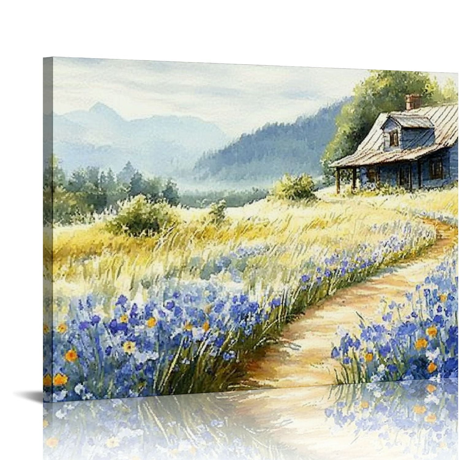 FCXZI Countryside Landscape Wall Art Rustic Farmhouse Canvas Print ...