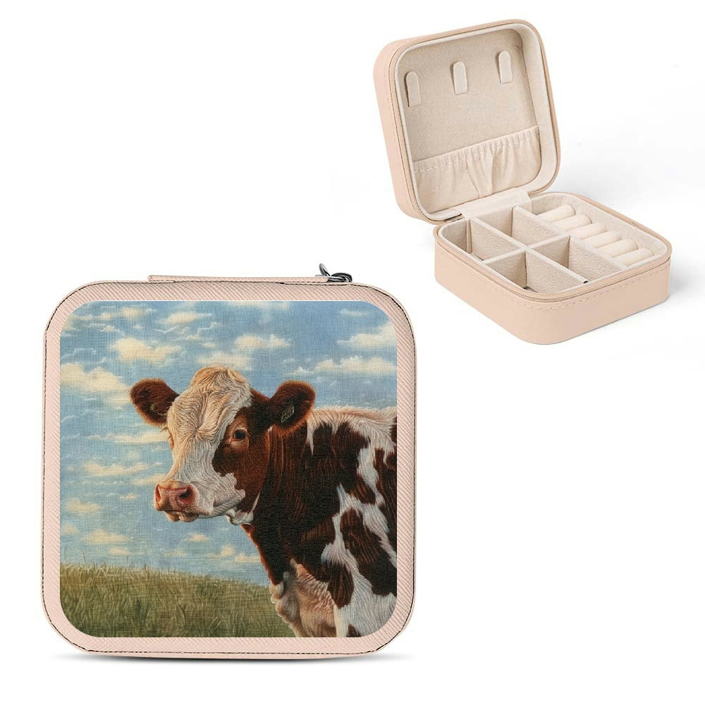 FCXZI Cow Theme Jewelry Storage Artifacts Box for Necklace, Ring ...
