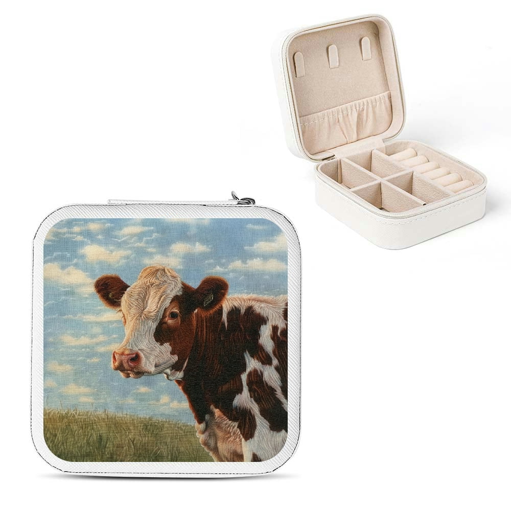 FCXZI Cow Theme Jewelry Storage Artifacts Box for Necklace, Ring ...
