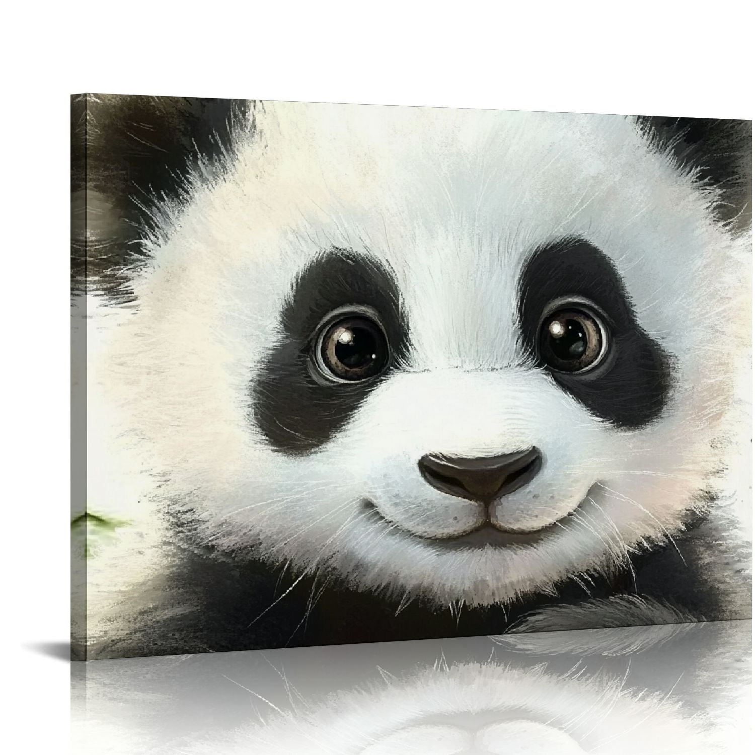 FCXZI Cute Panda Pictures Wall Art Watercolor Animal Canvas Prints Wall ...